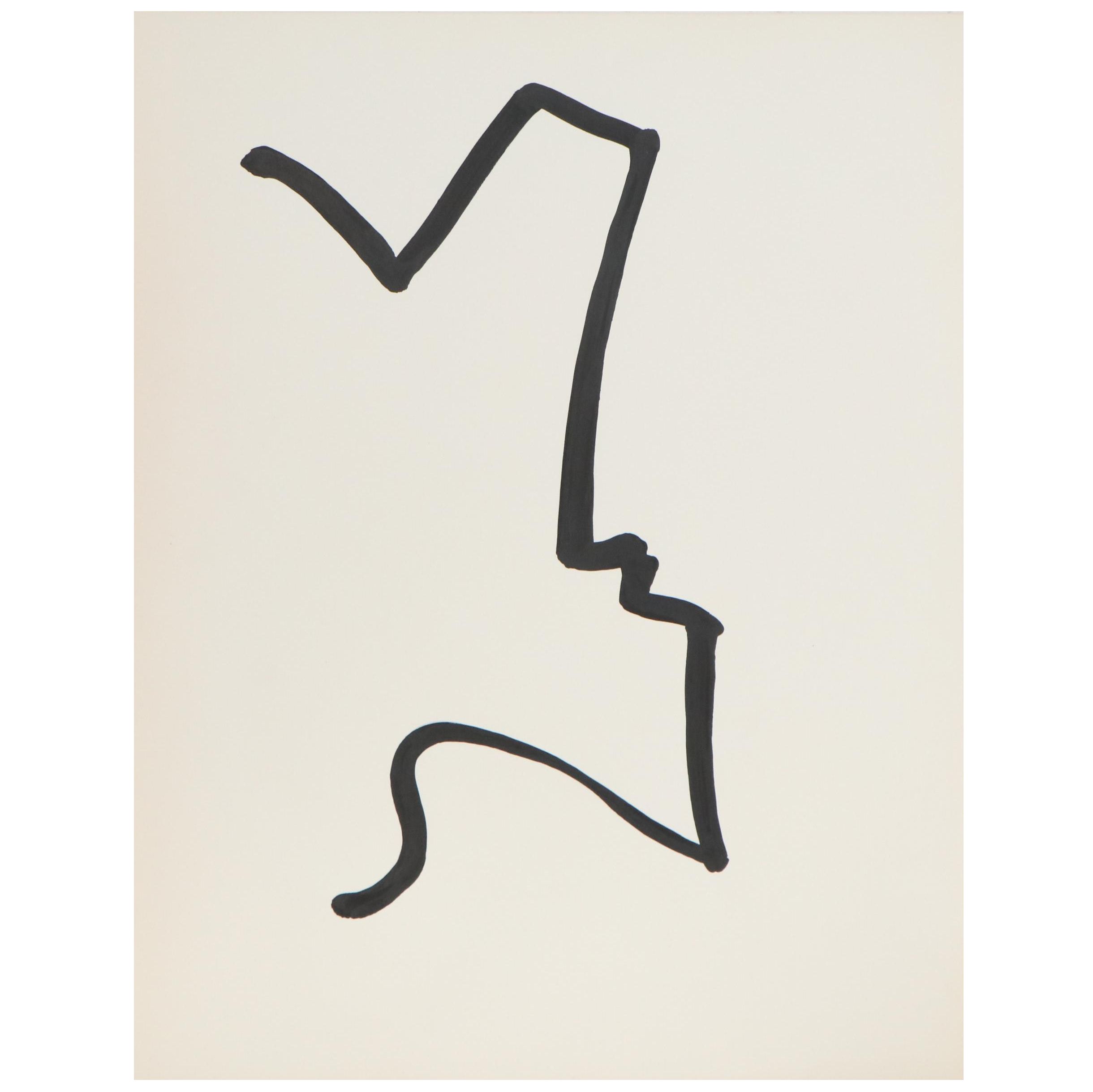 Nicholas Barbieri Minimalist Gestural Ink Drawing | EBTH