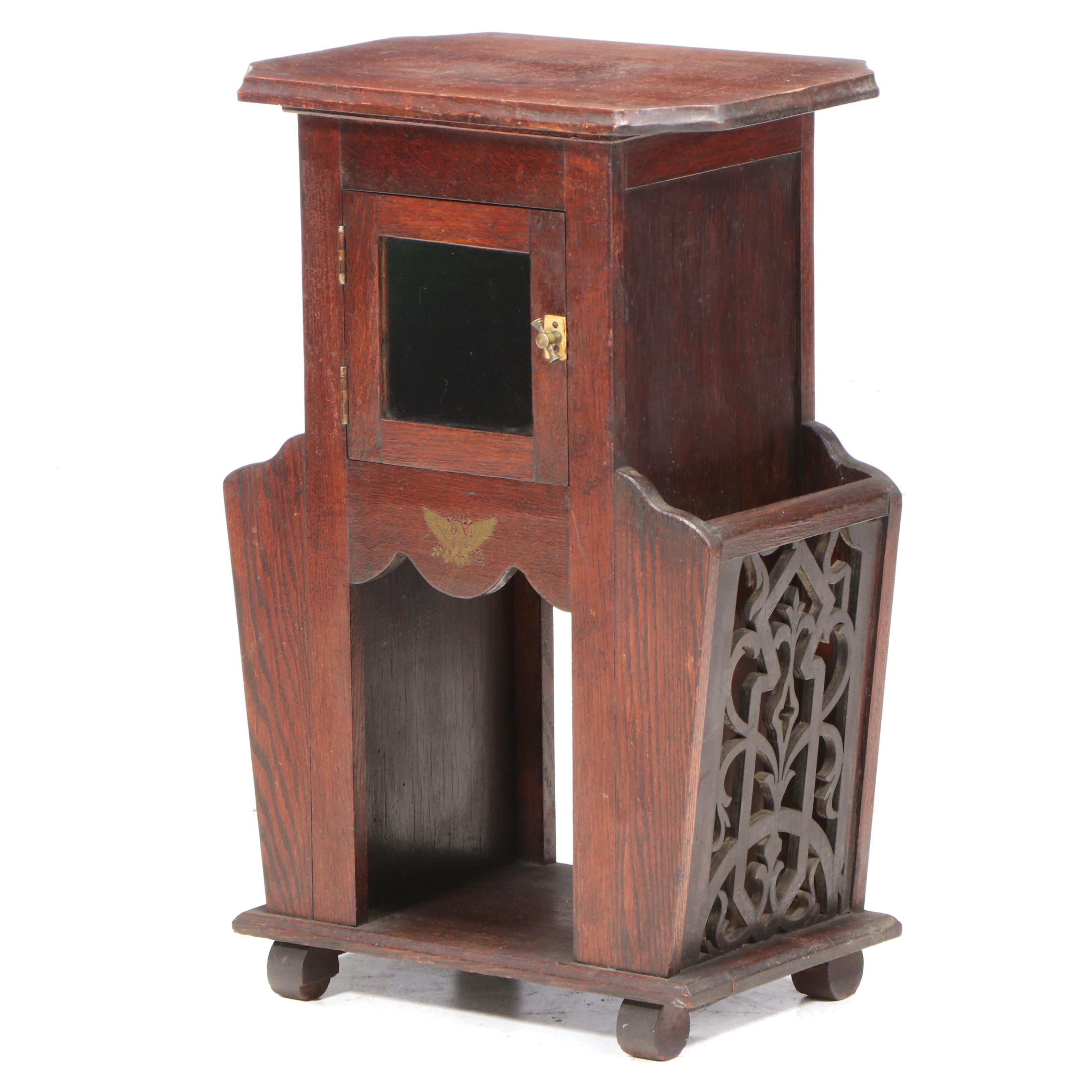 Antique Mission Style Tiger Oak Server | EBTH