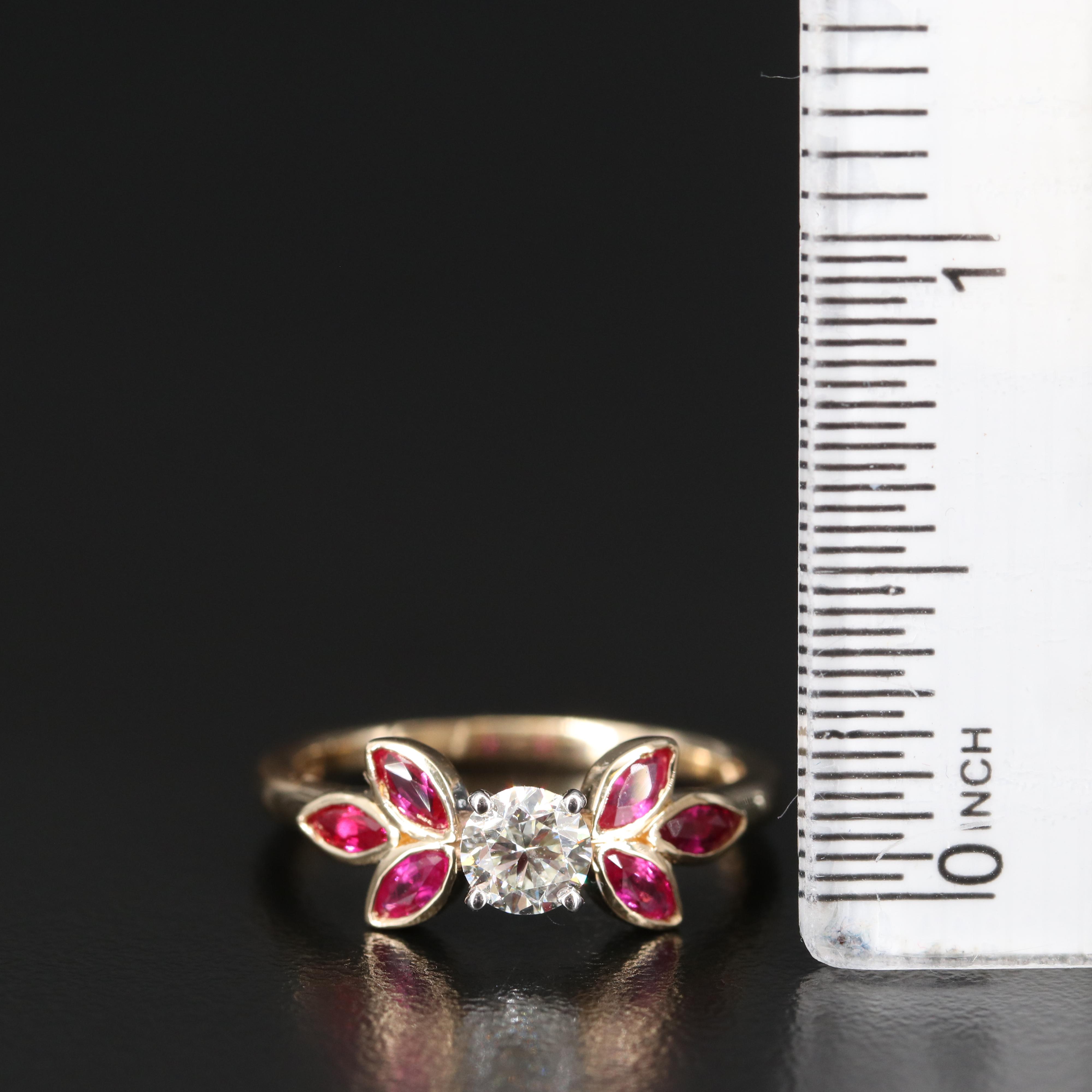 EFFY 14K Diamond and Ruby Ring | EBTH