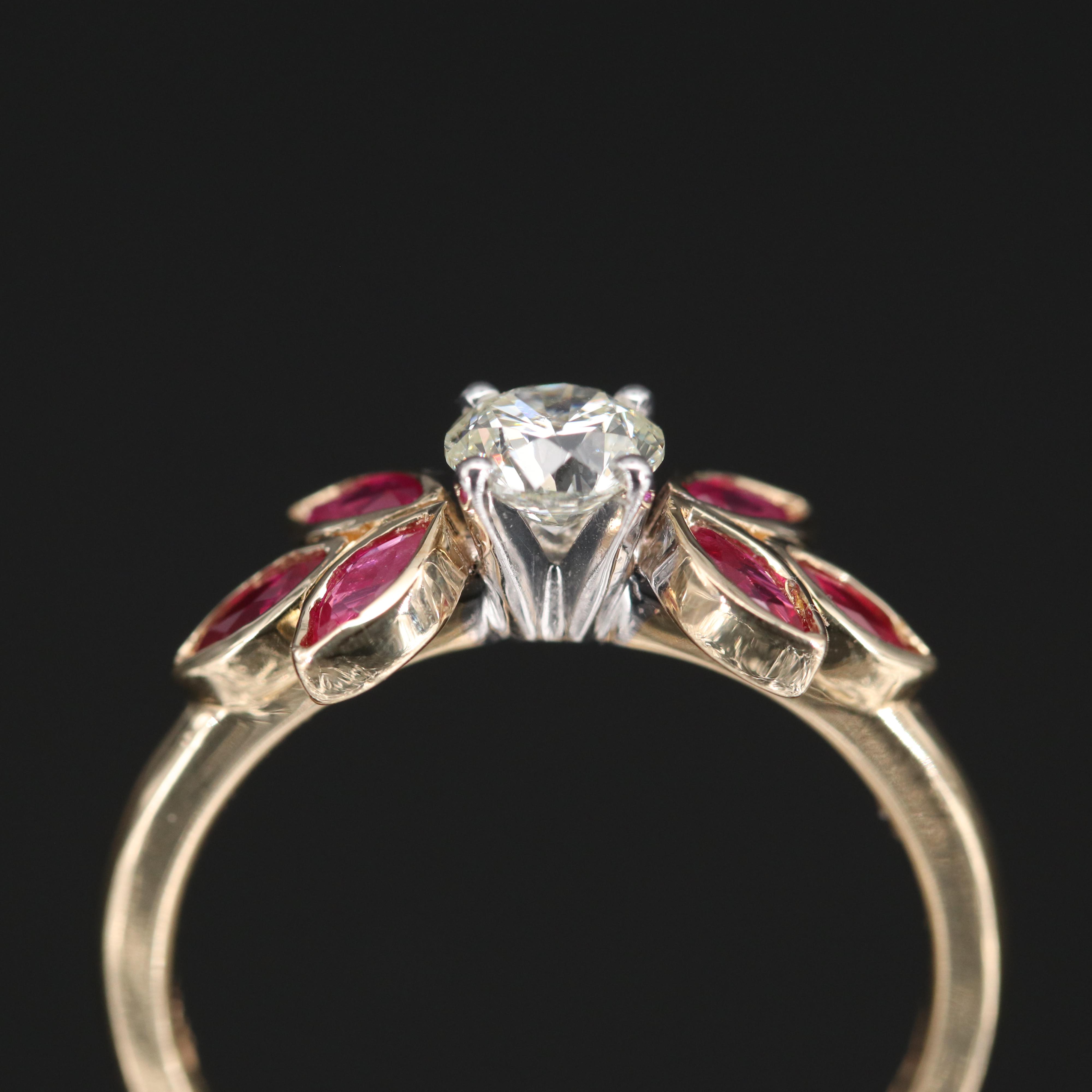 EFFY 14K Diamond and Ruby Ring | EBTH