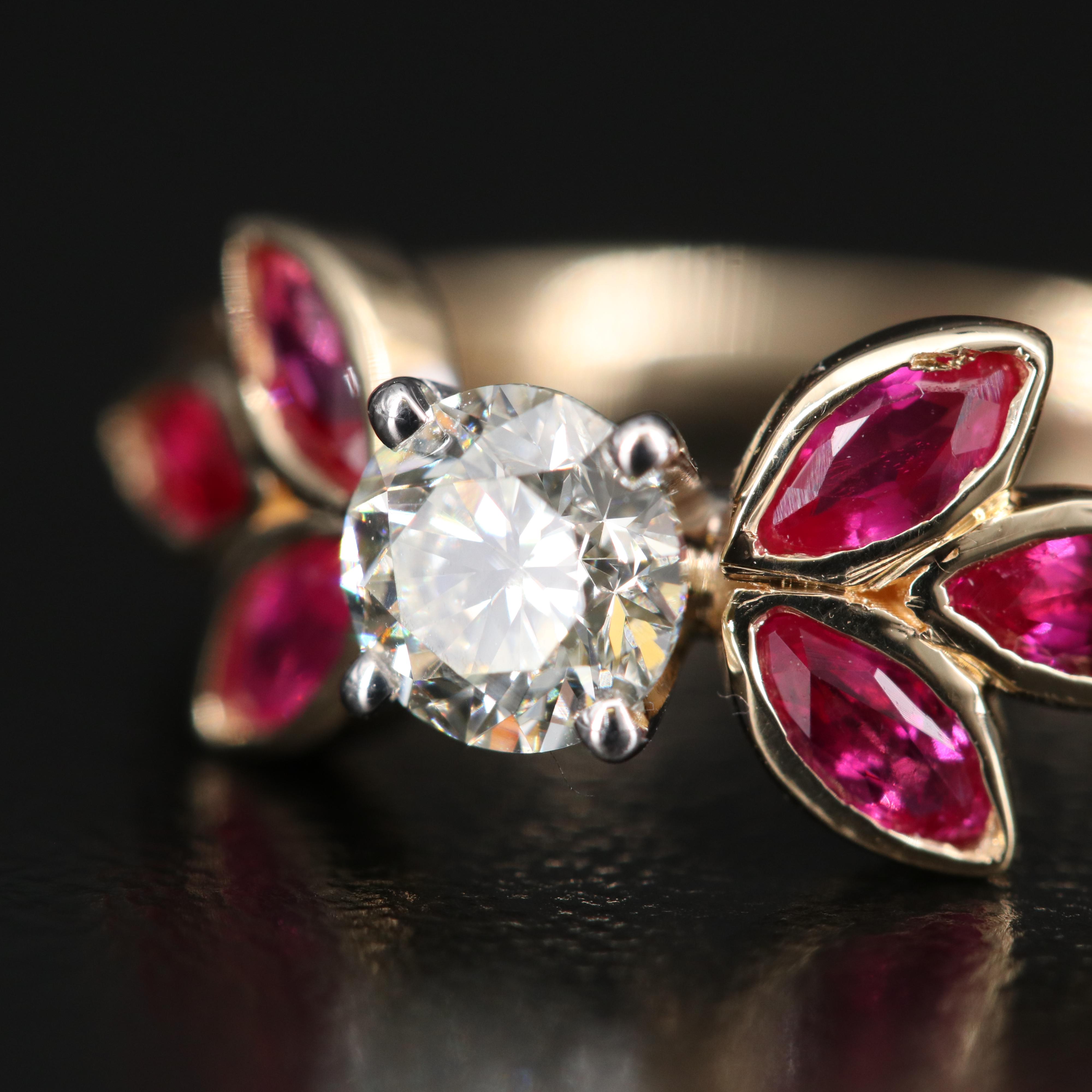 EFFY 14K Diamond and Ruby Ring | EBTH