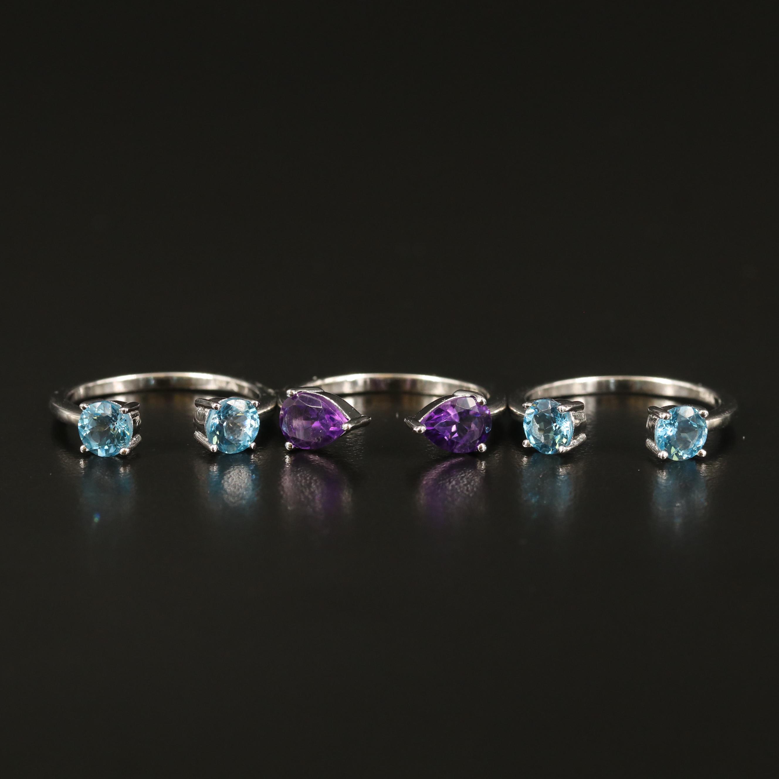 Sterling Silver and Shell Open Front Spiral Ring | EBTH