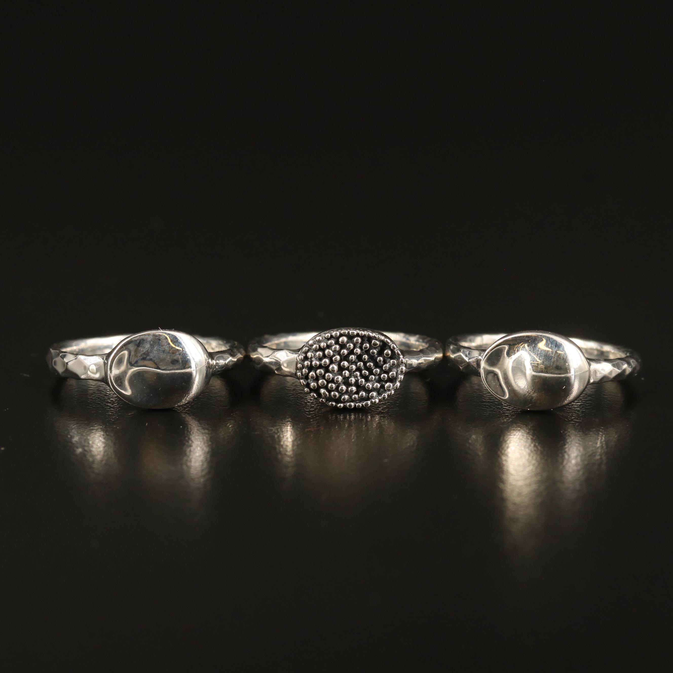 Sterling Silver and Shell Open Front Spiral Ring | EBTH