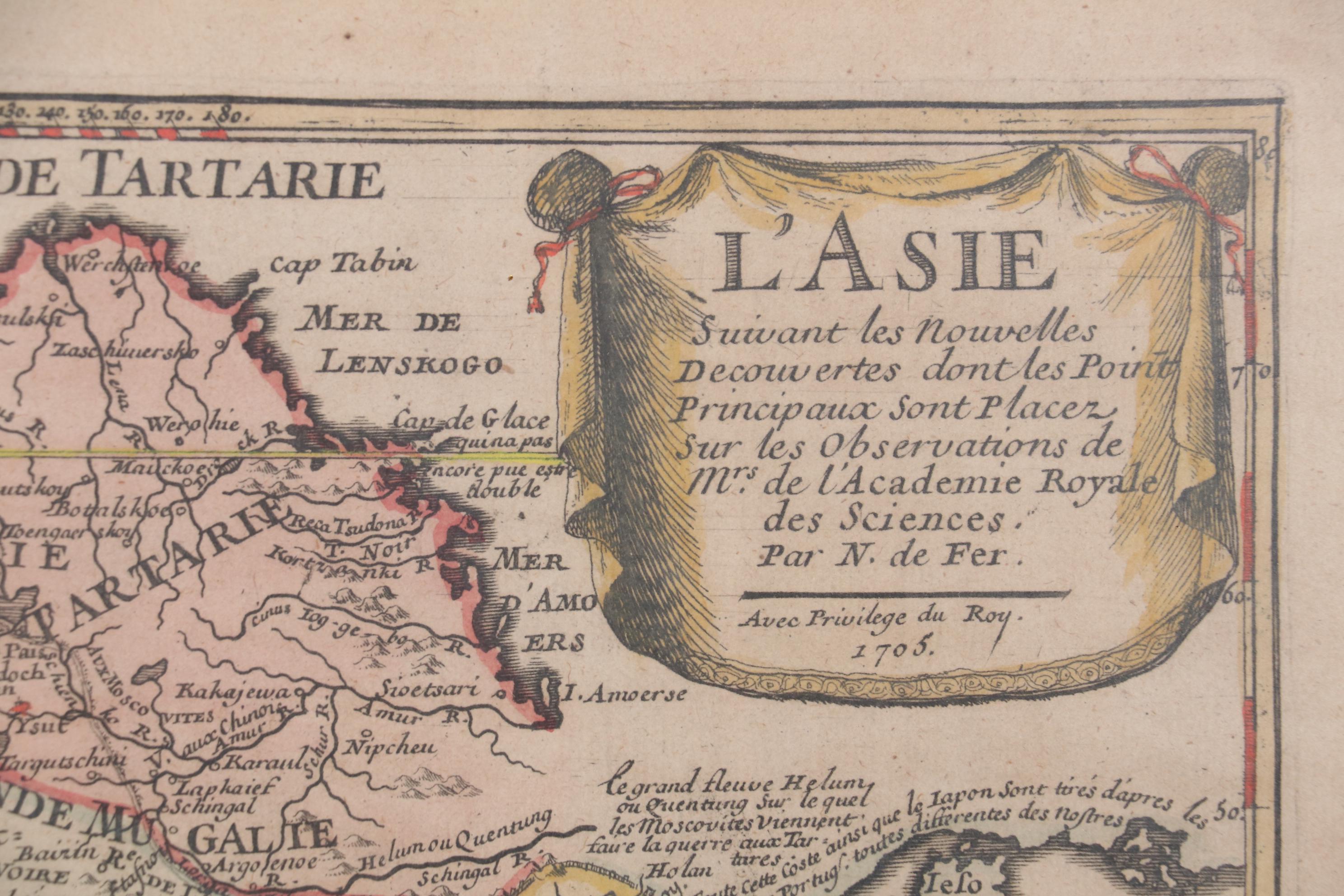 Nicolas de Fer Map of Asia, circa 1705 | EBTH