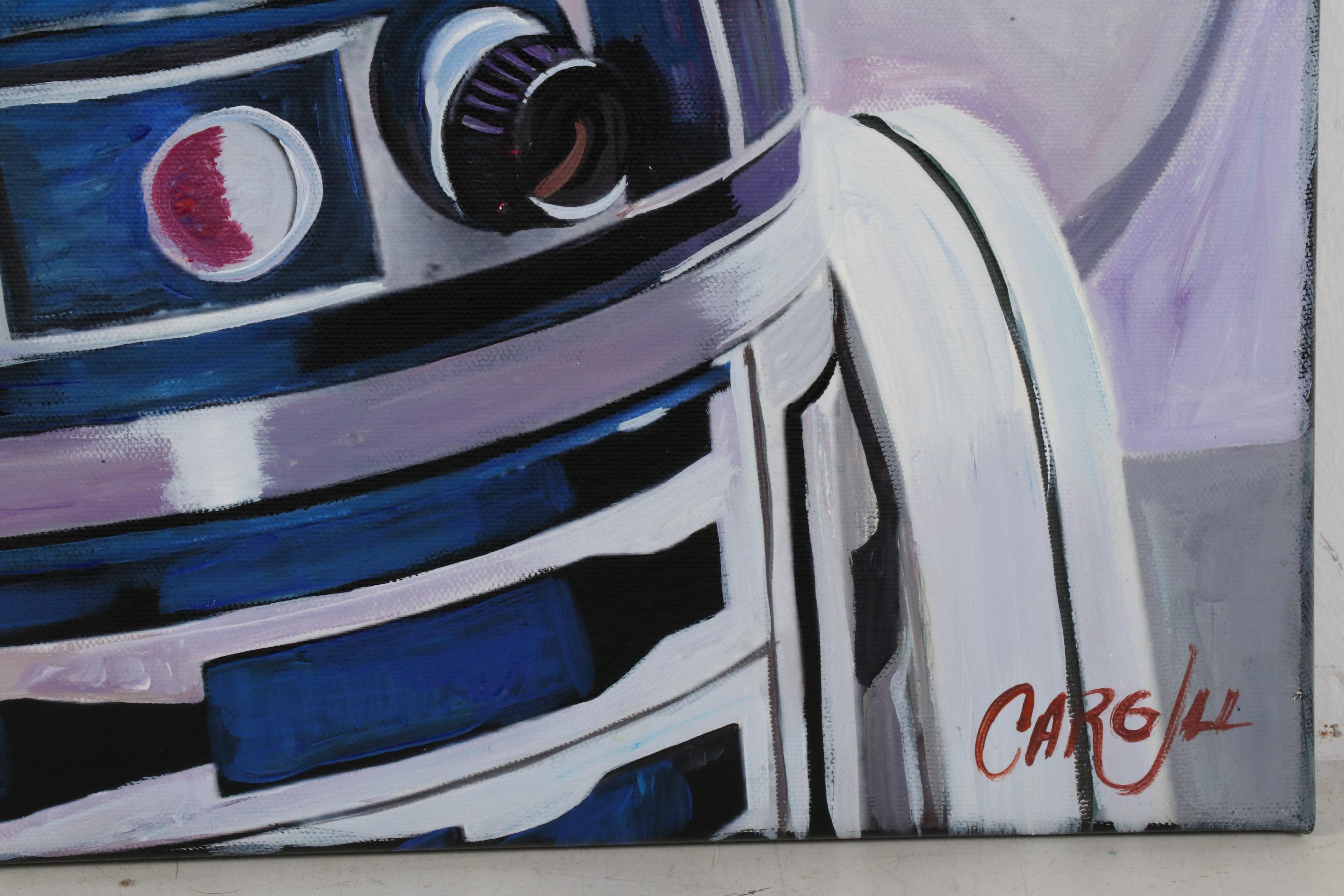 Chris Cargill Acrylic Painting of R2-D2, 21st Century | EBTH