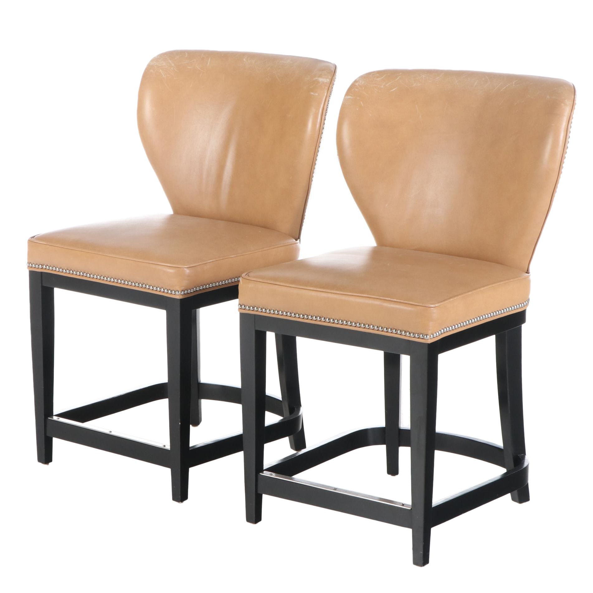 Largo International Tufted Leather Ottoman | EBTH