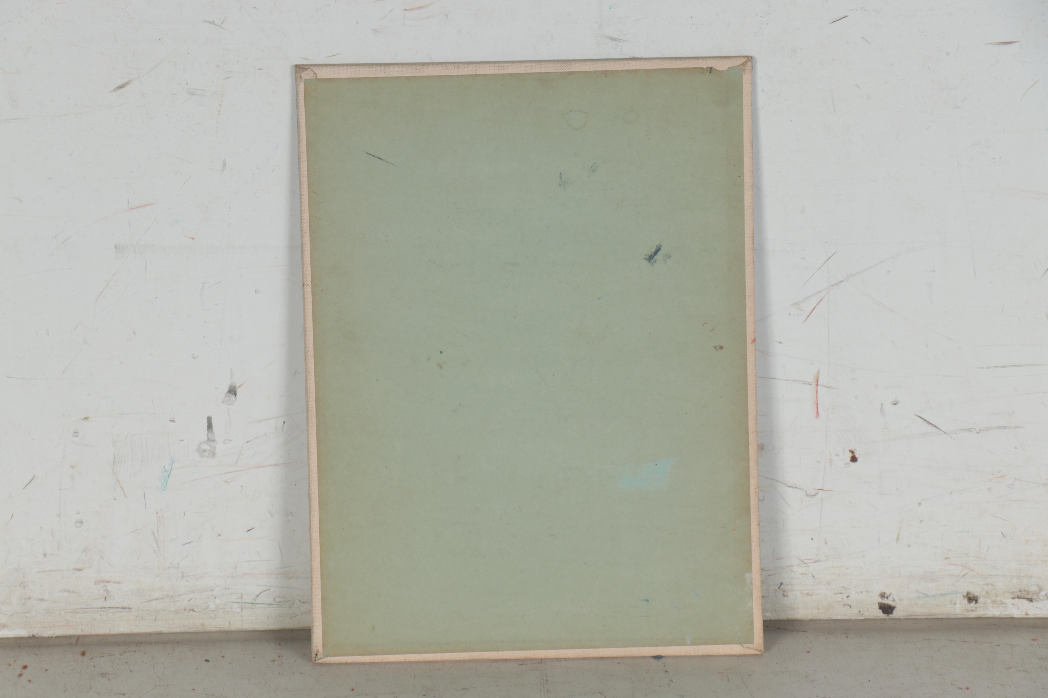 Frank Trapp Oil Painting of Crowned Man with Elongated Neck, Mid-20th ...