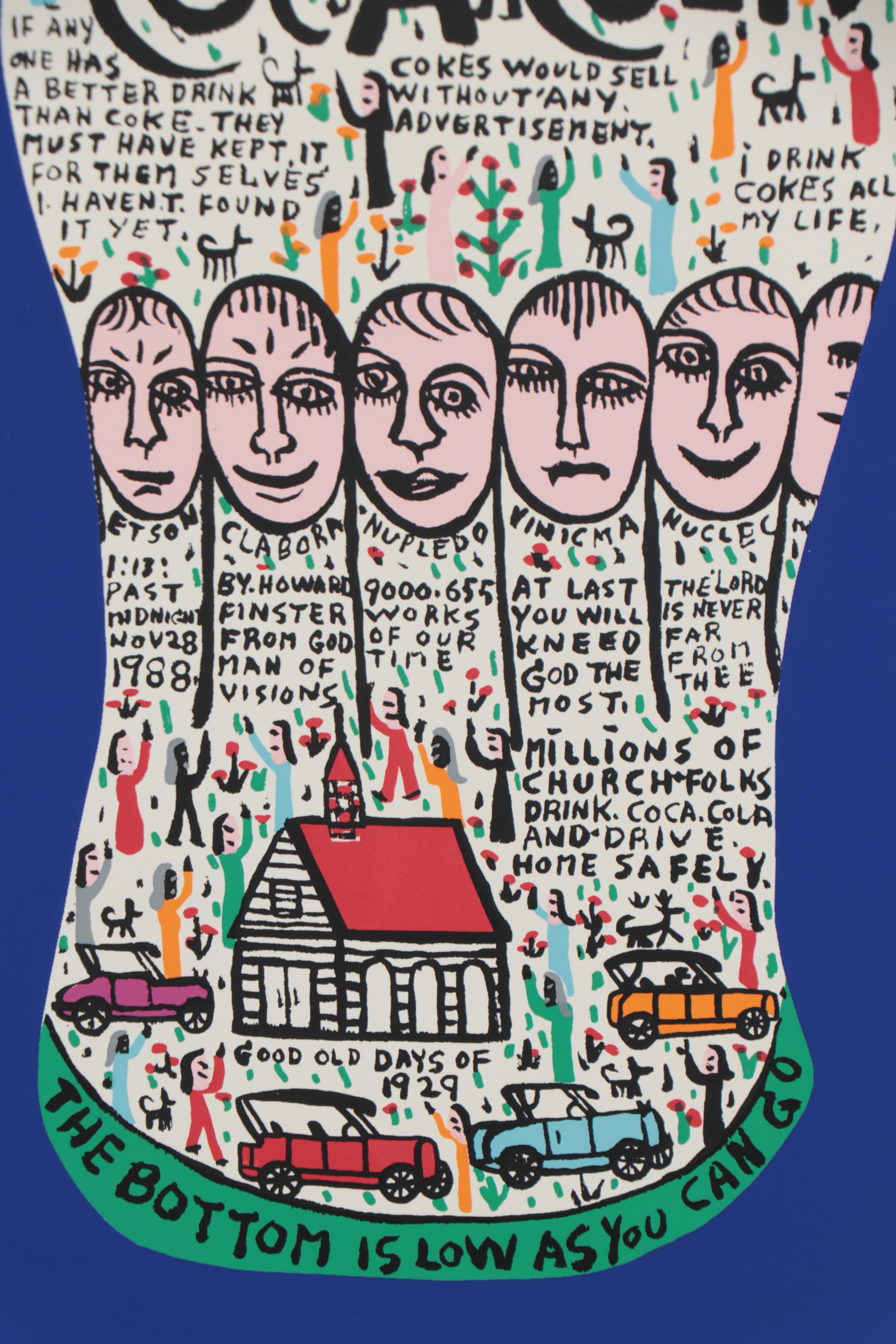 Howard Finster Serigraph of Coca-Cola Bottle, Late 20th Century | EBTH