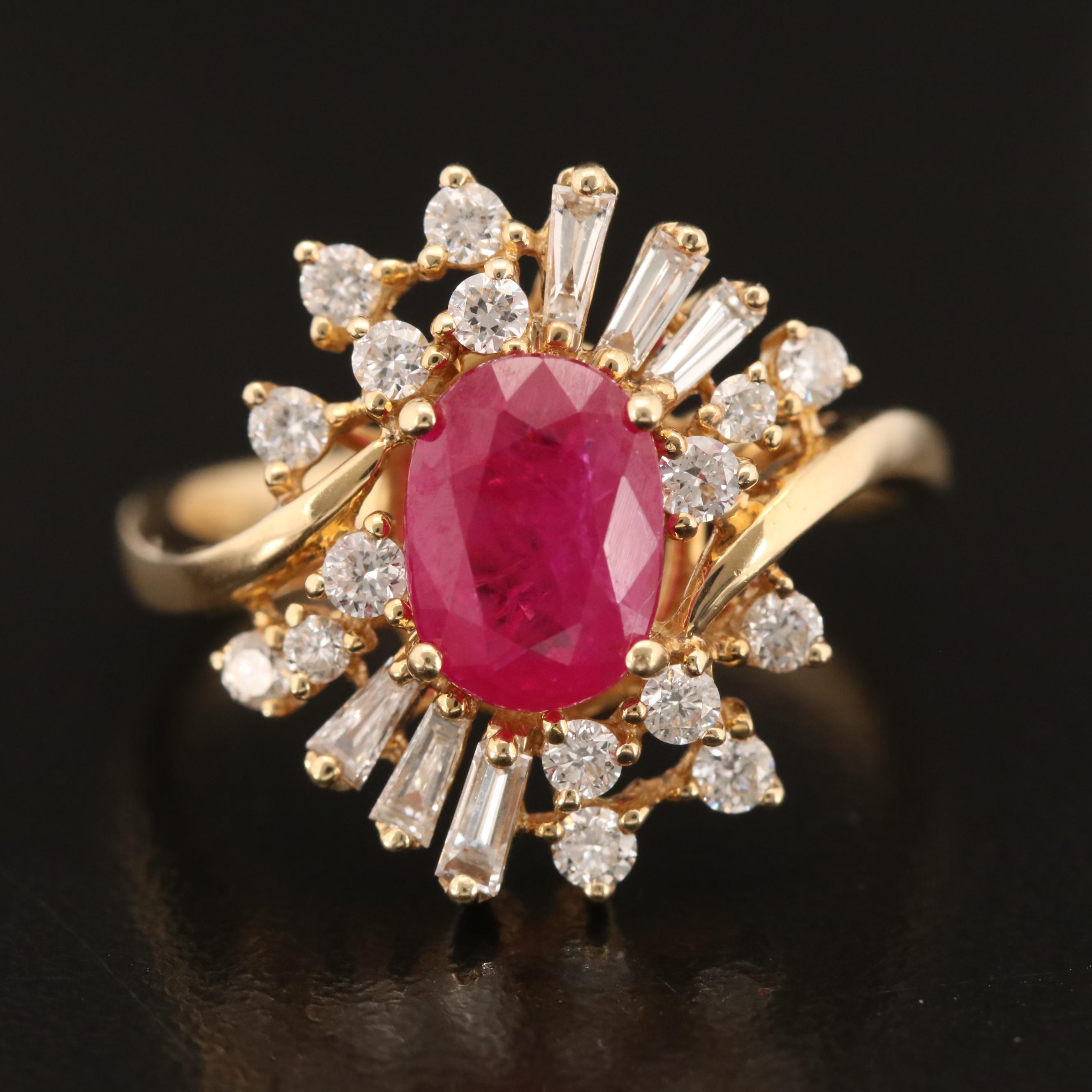 14K Gold and Natural Ruby Ring | EBTH