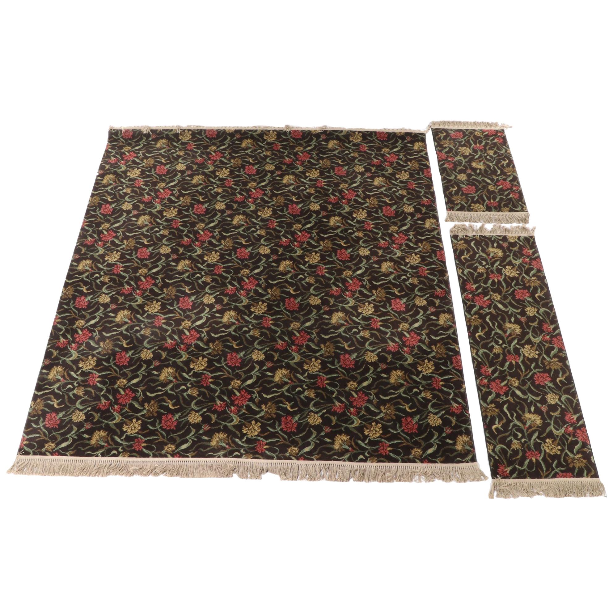 Needlepoint Pictorial Animal Garden Area Rug | EBTH