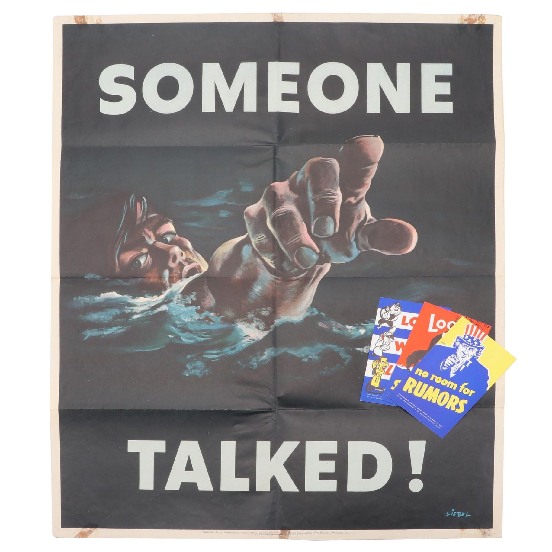 1942 WWII "Someone Talked!" Propaganda Poster by Siebel and Postcards ...
