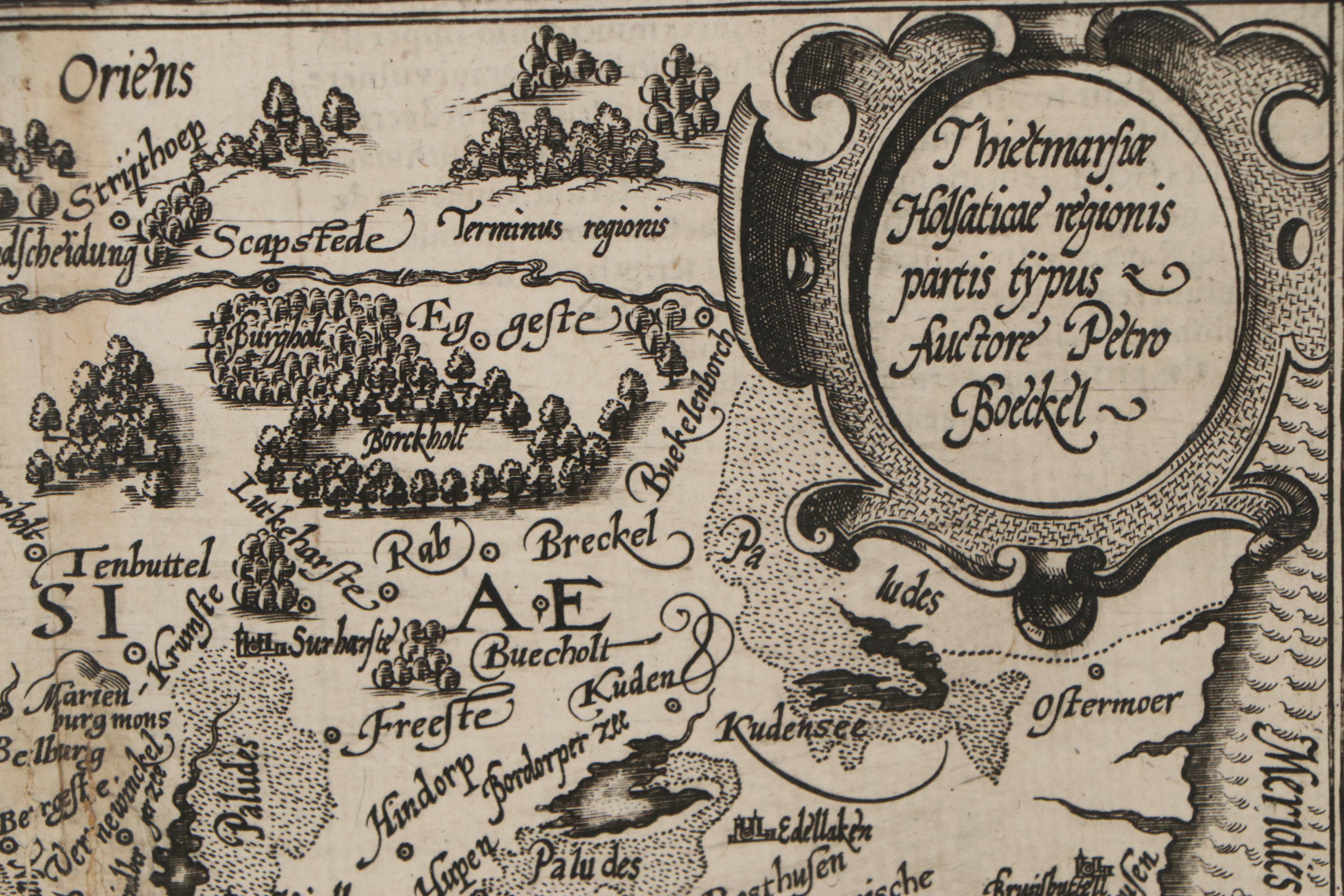 Matthias Quad Engraving Map of Denmark, 1596 | EBTH