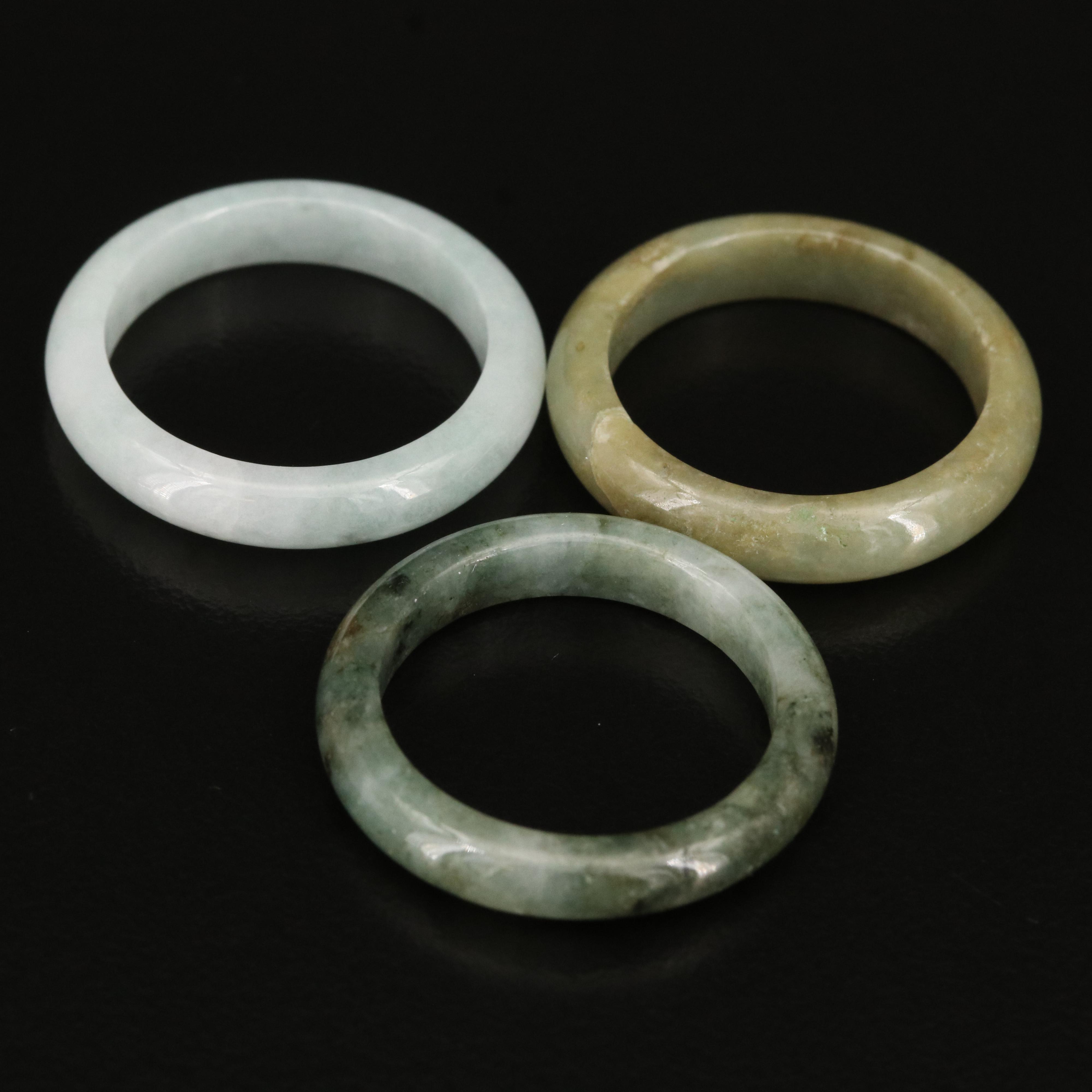 Hololith Jadeite Rings | EBTH