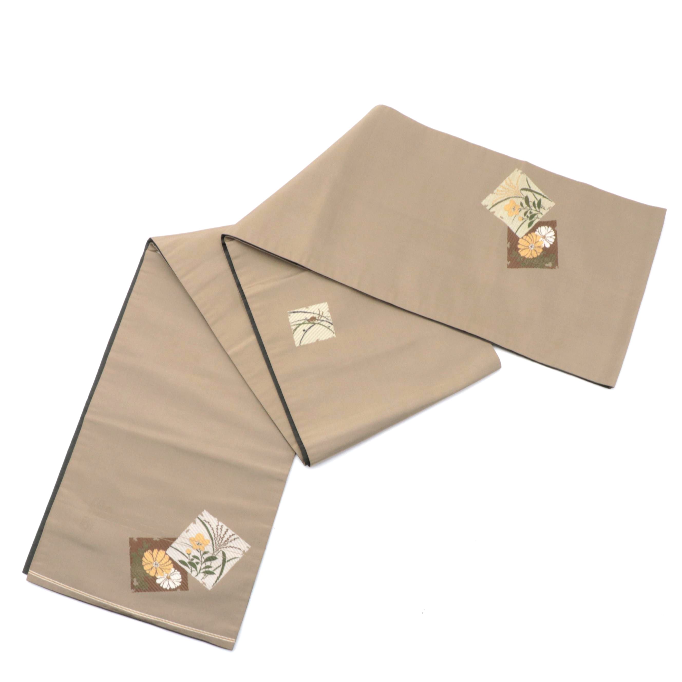 Fukuro Obi with Akigusa and Kiku Designs | EBTH