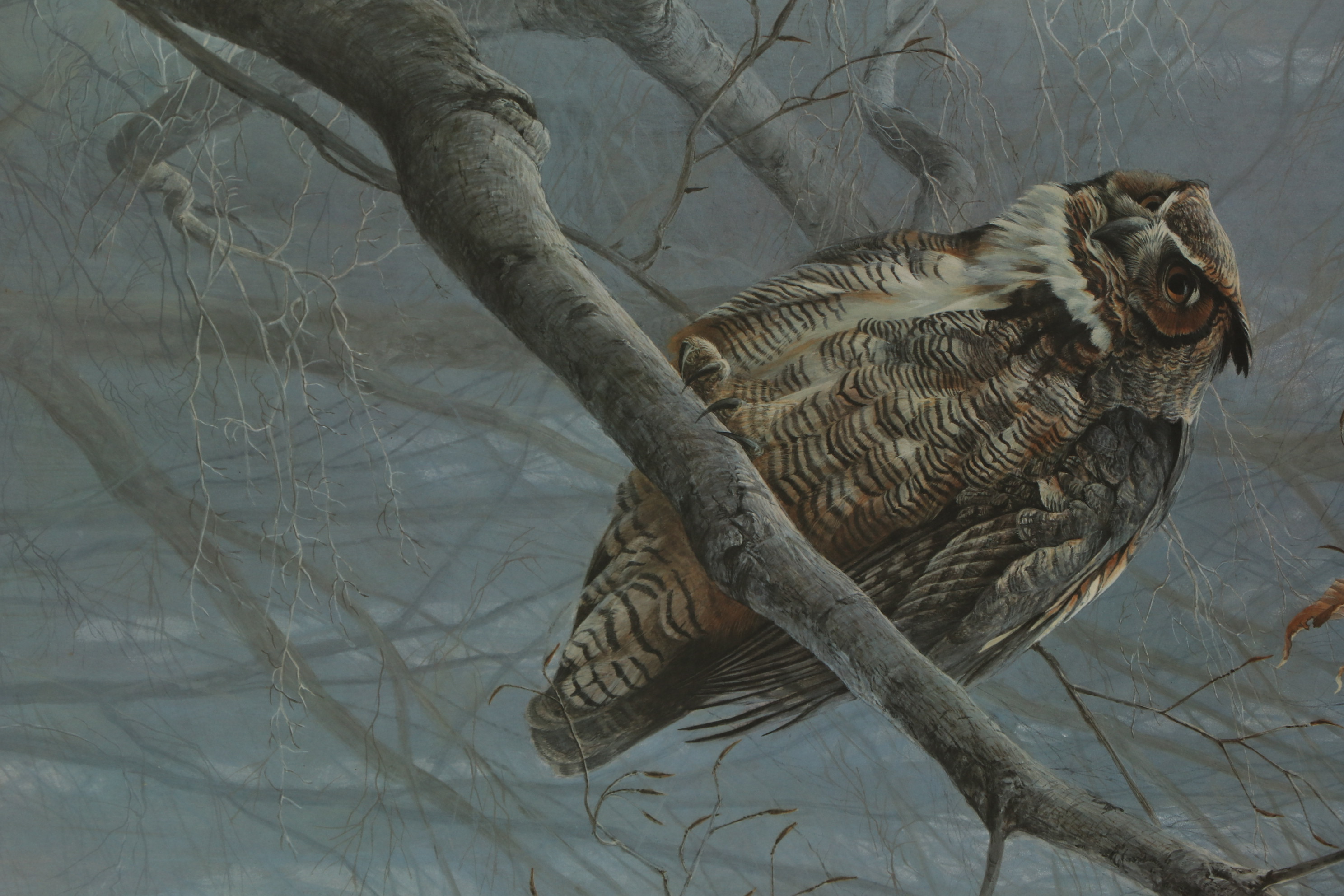 Robert Bateman Offset Lithograph "Winter Mist Great Horned Owl" | EBTH