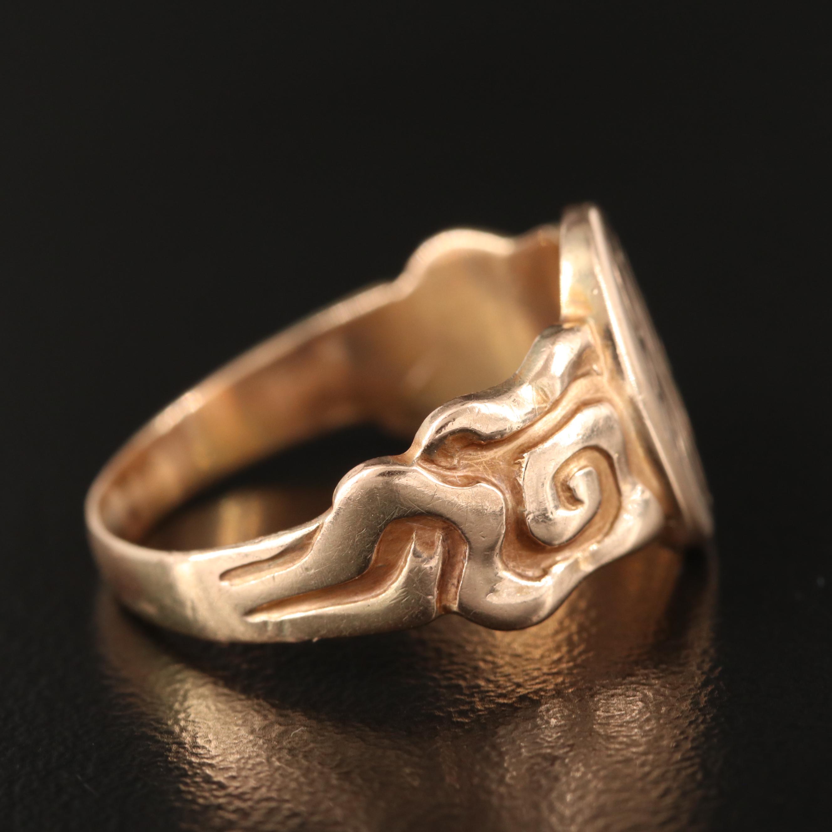 10K Monogrammed Ring | EBTH