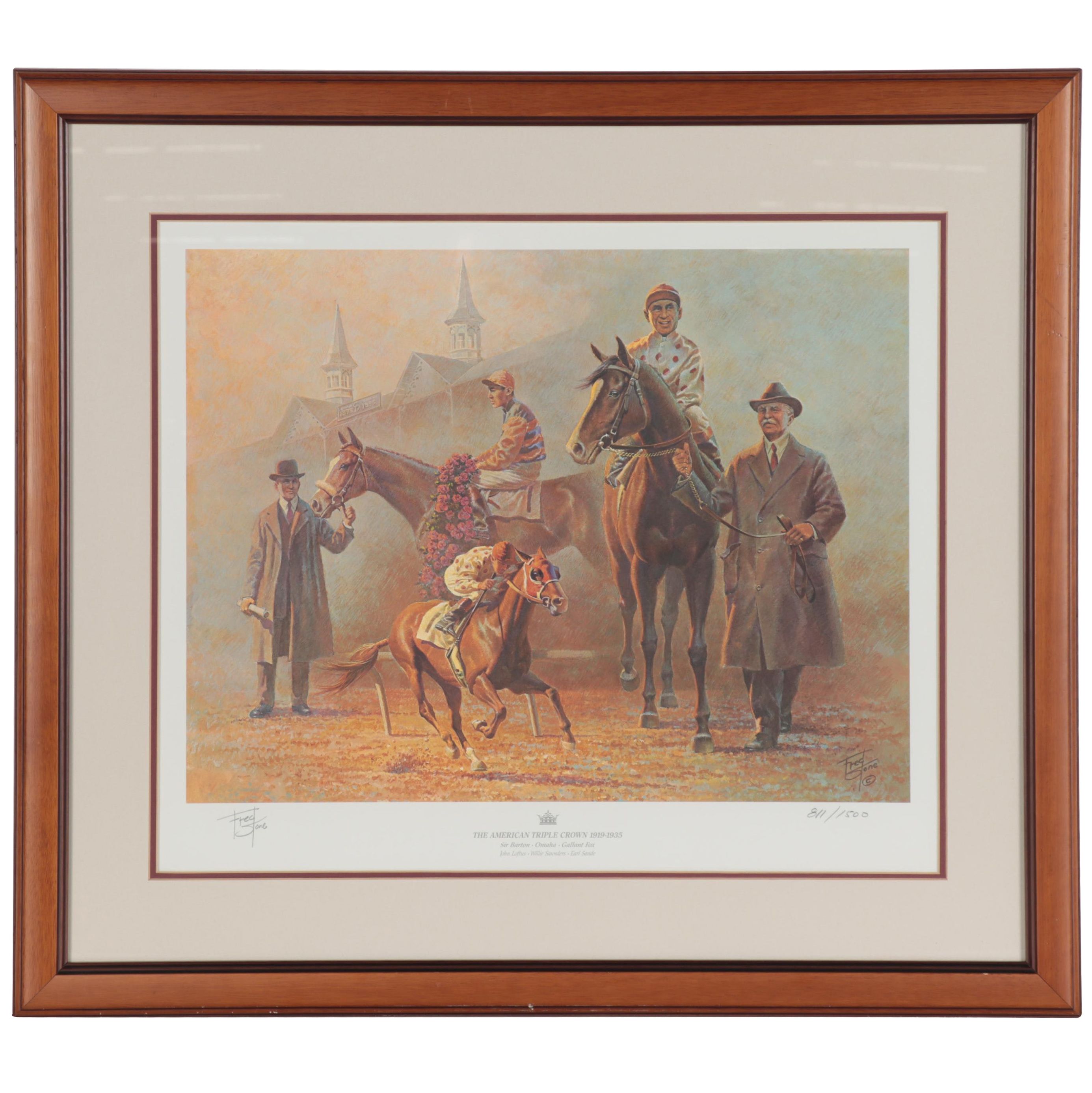 Fred Stone Offset Lithograph "The American Triple Crown" | EBTH