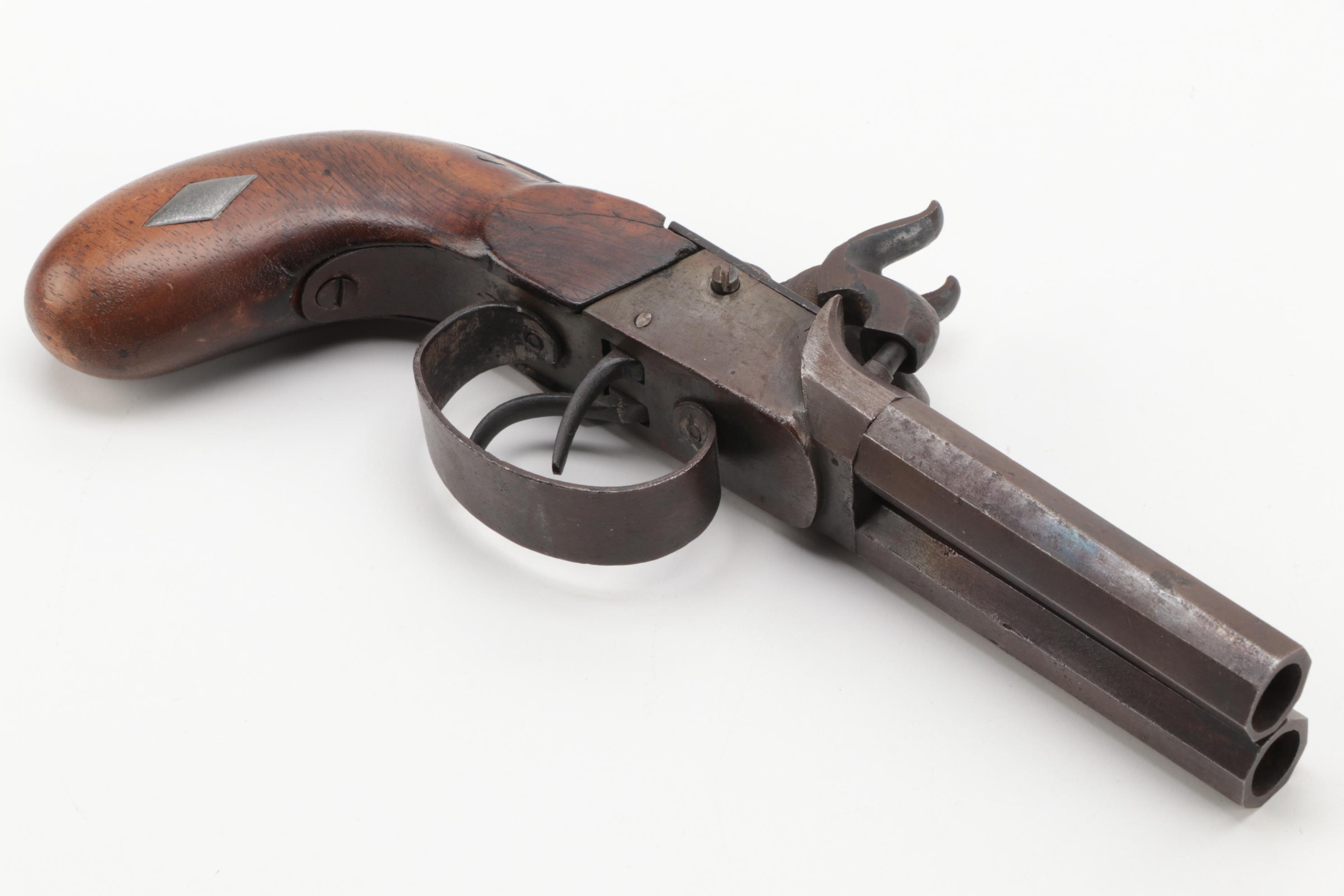 Two Barrel Side by Side Percussion Cap Pistol | EBTH