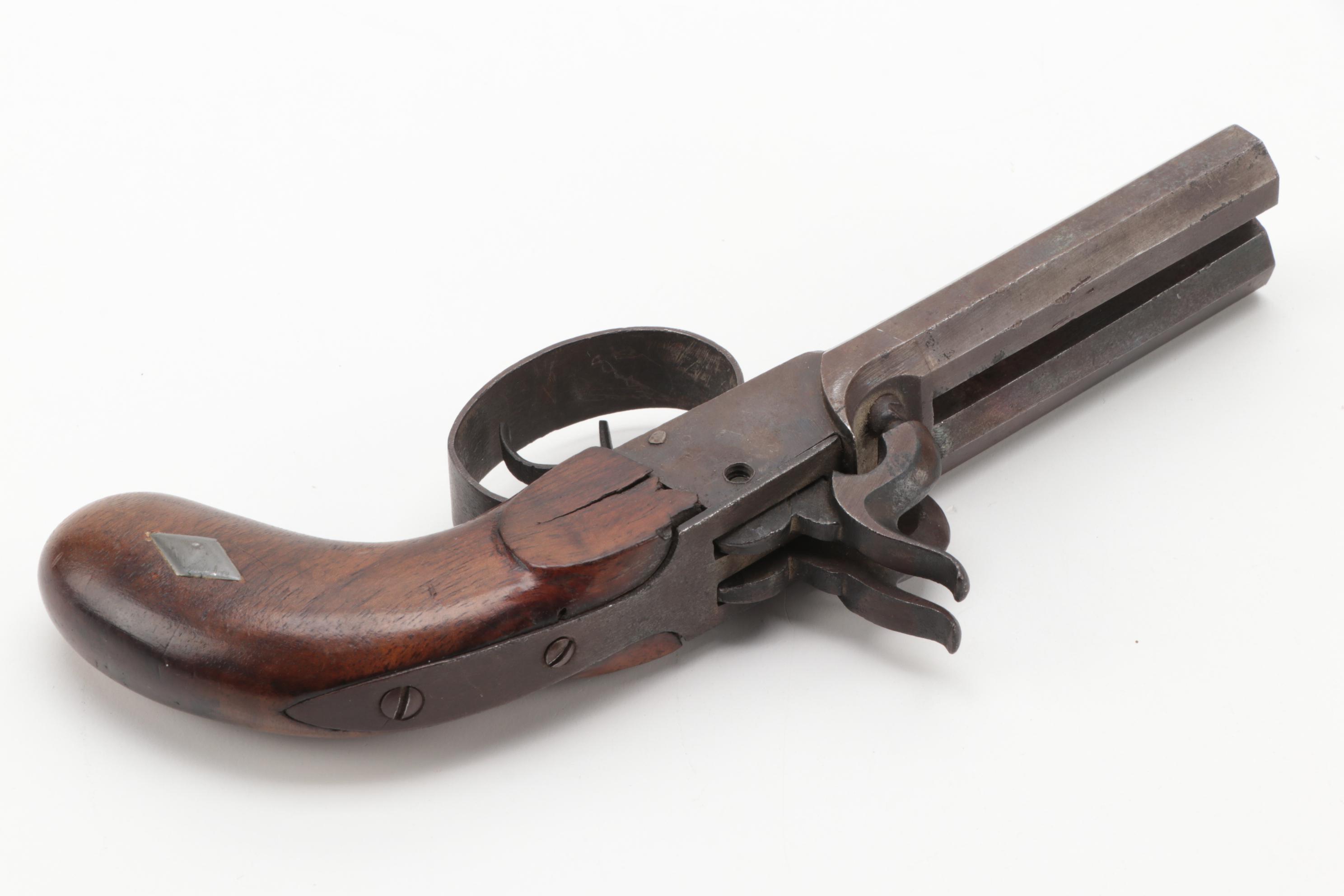 Two Barrel Side by Side Percussion Cap Pistol | EBTH