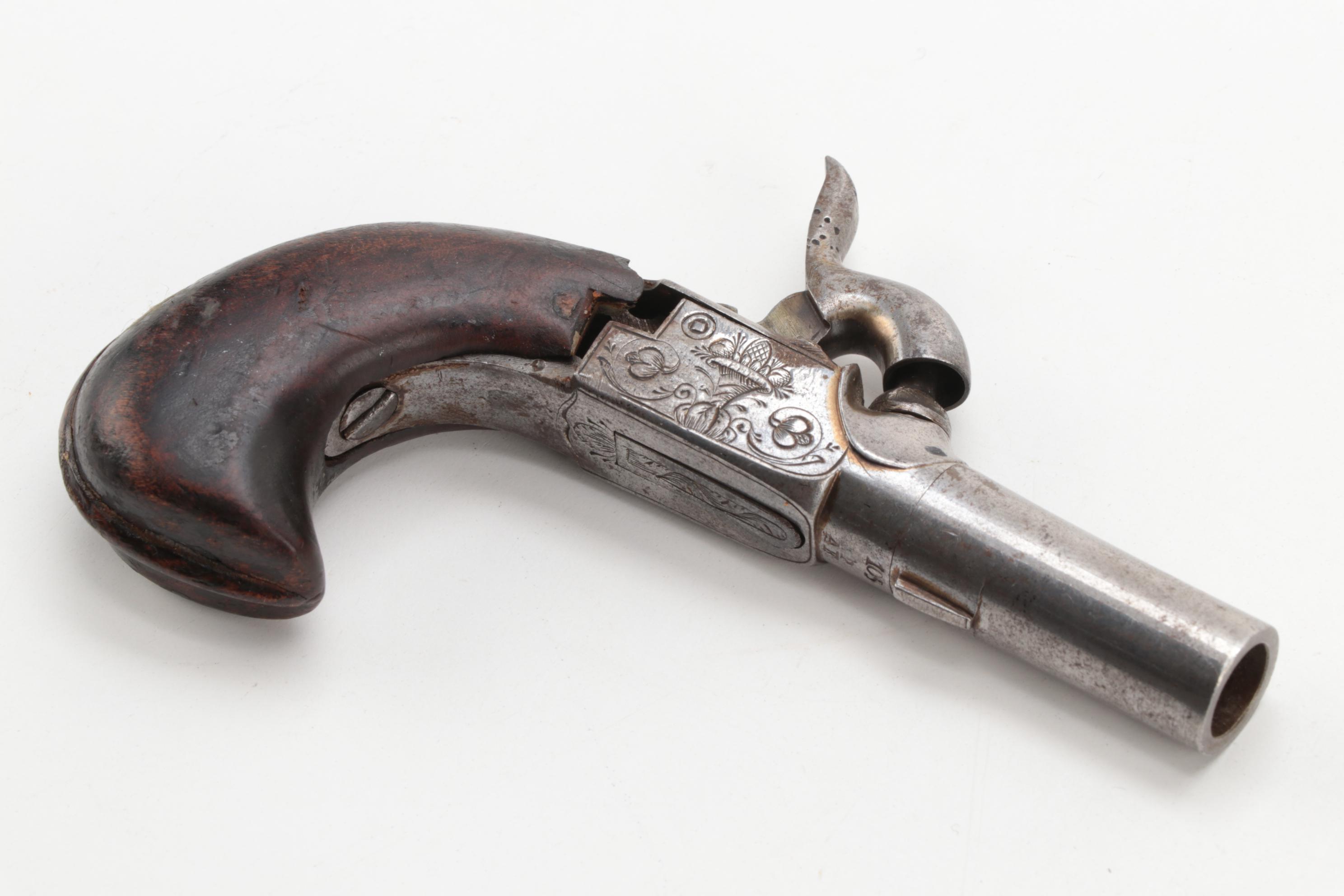 Antique Single Shot Percussion Cap Pistol | EBTH