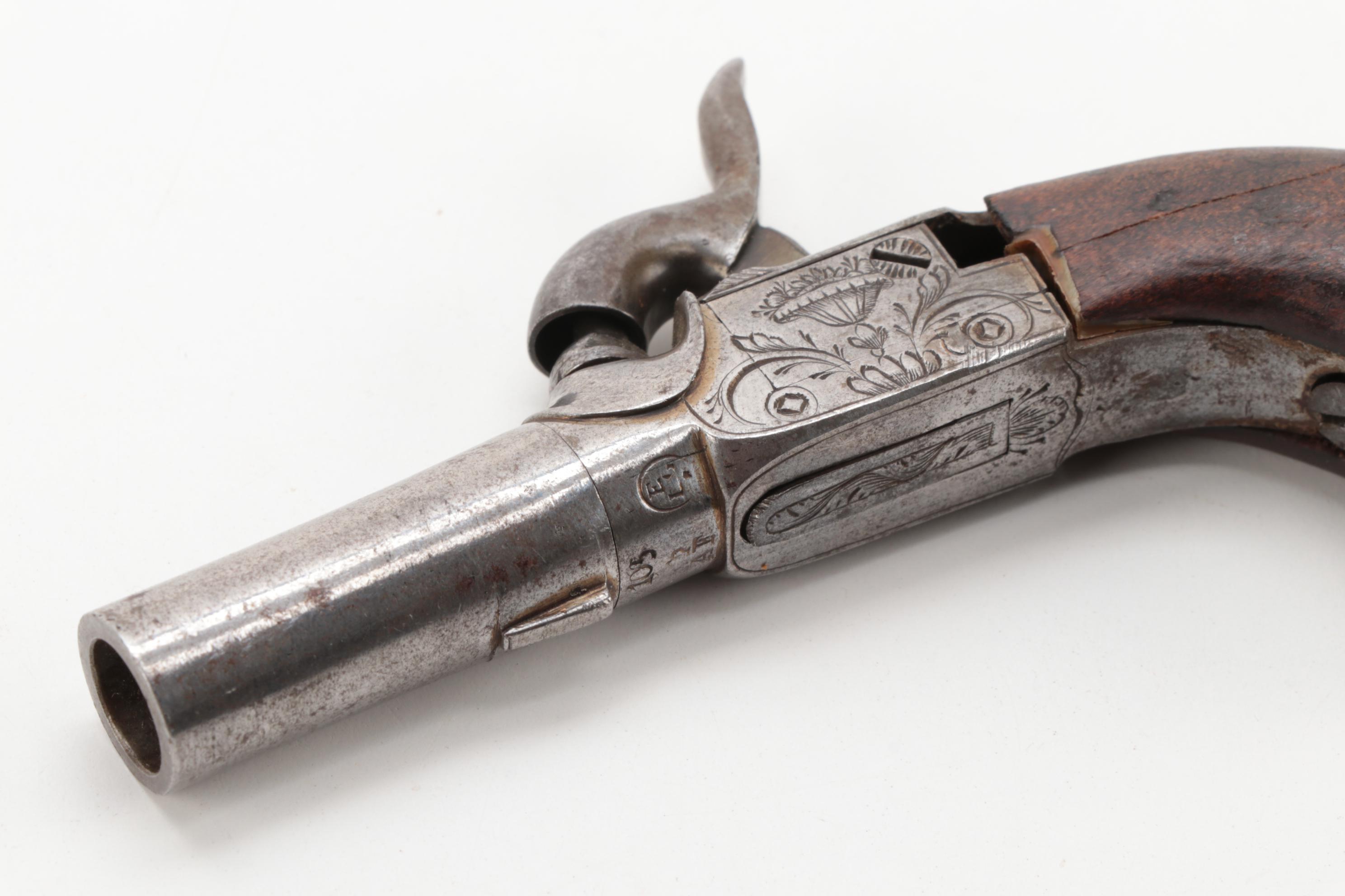 Antique Single Shot Percussion Cap Pistol | EBTH