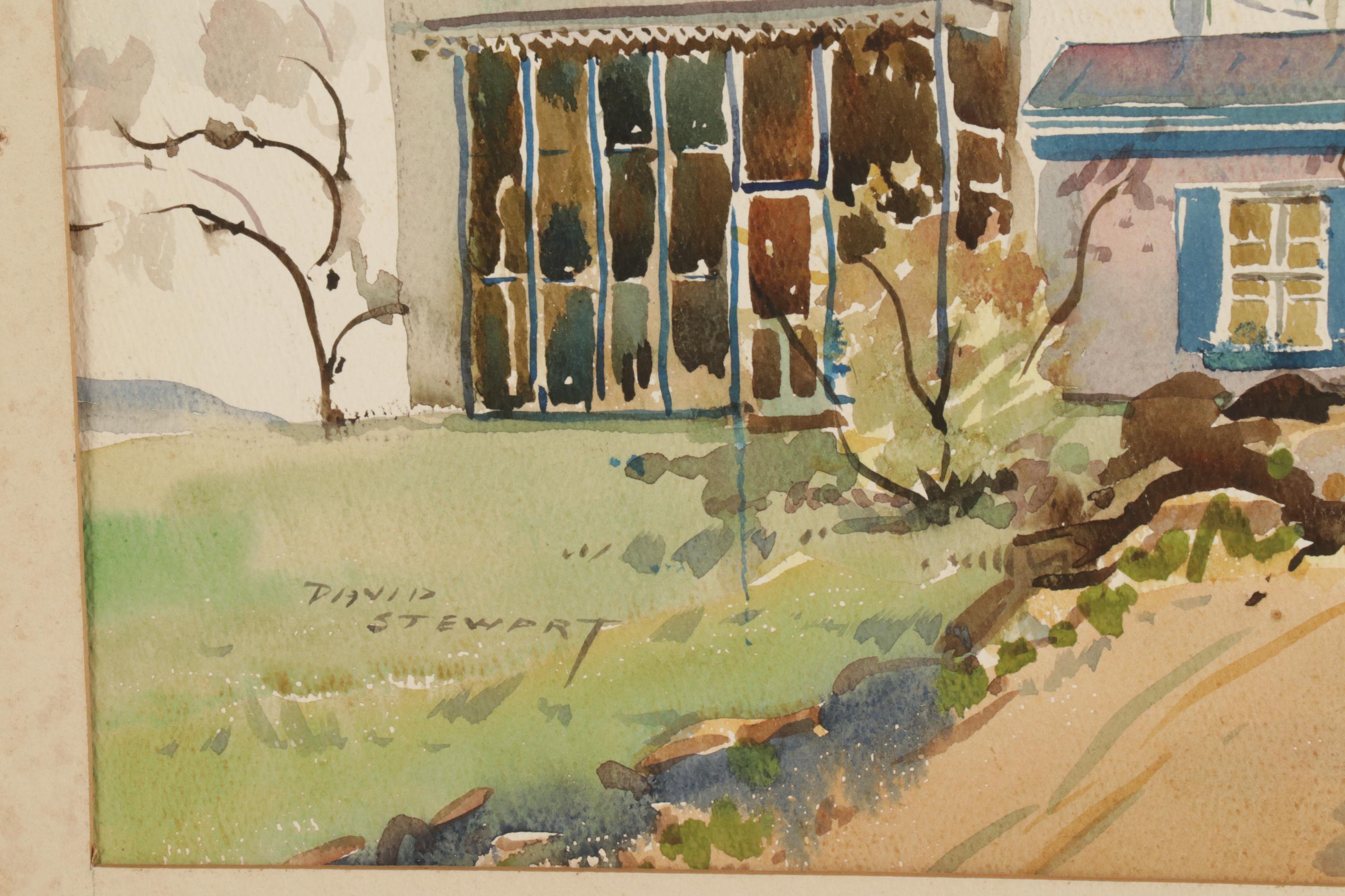 Davis Stewart Watercolor Painting "Otter Point Farm," 1953 | EBTH