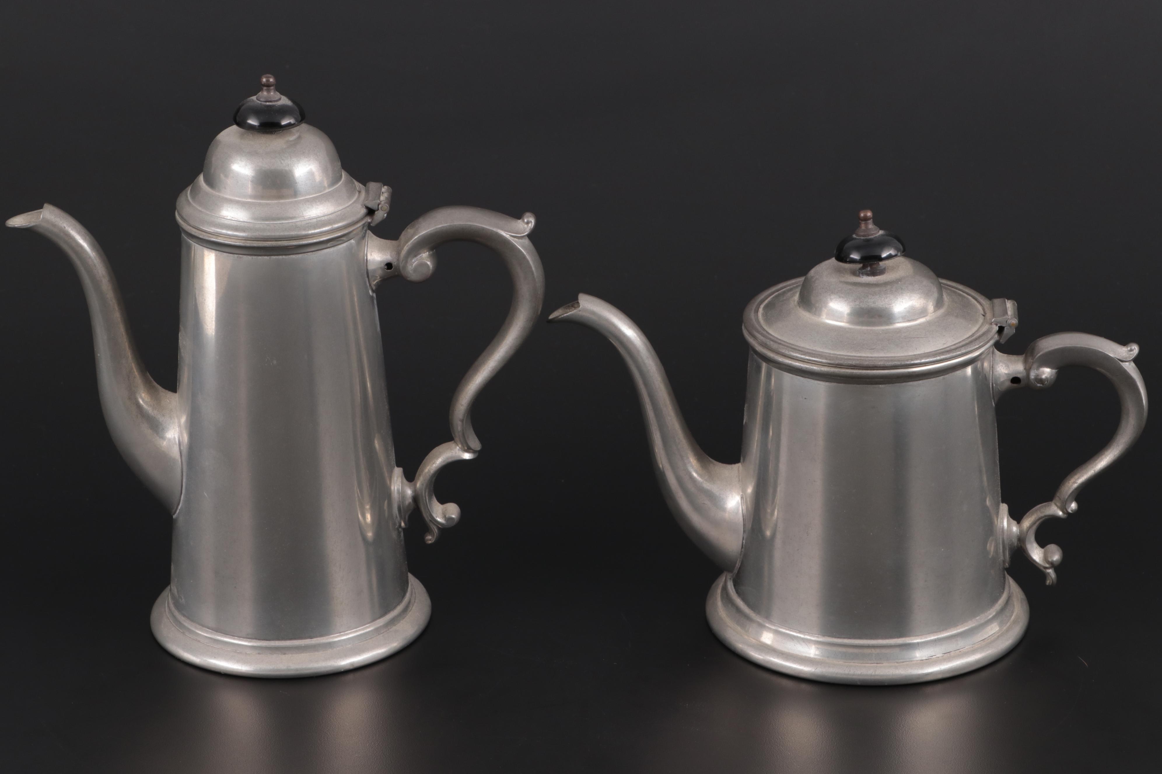 Viners of Sheffield English Pewter Coffee and Teapot, Mid-20th Century ...