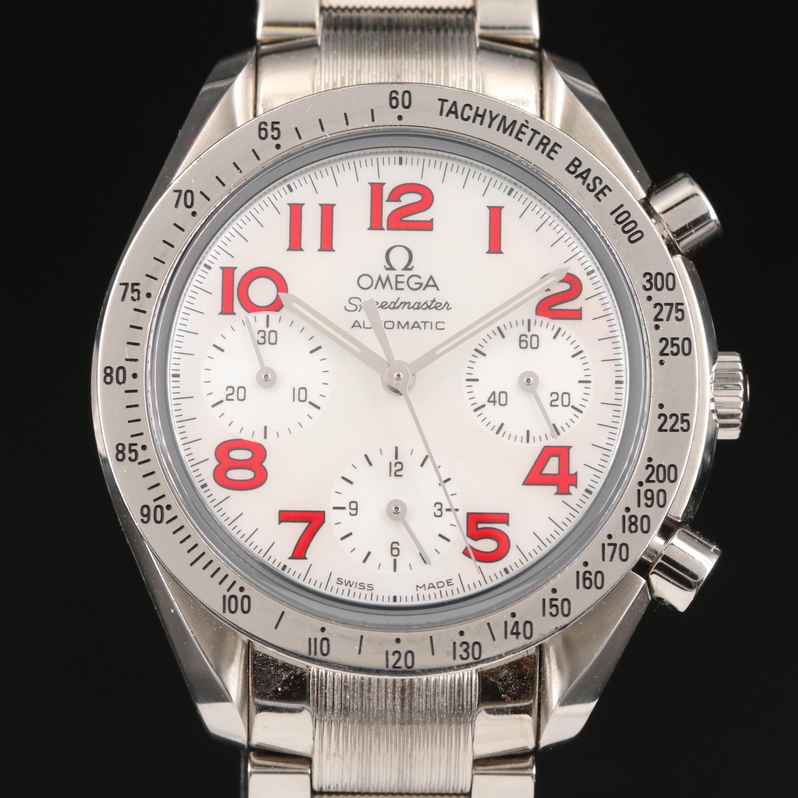 Omega "Speedmaster" Reduced Automatic Wristwatch with Mother of Pearl ...