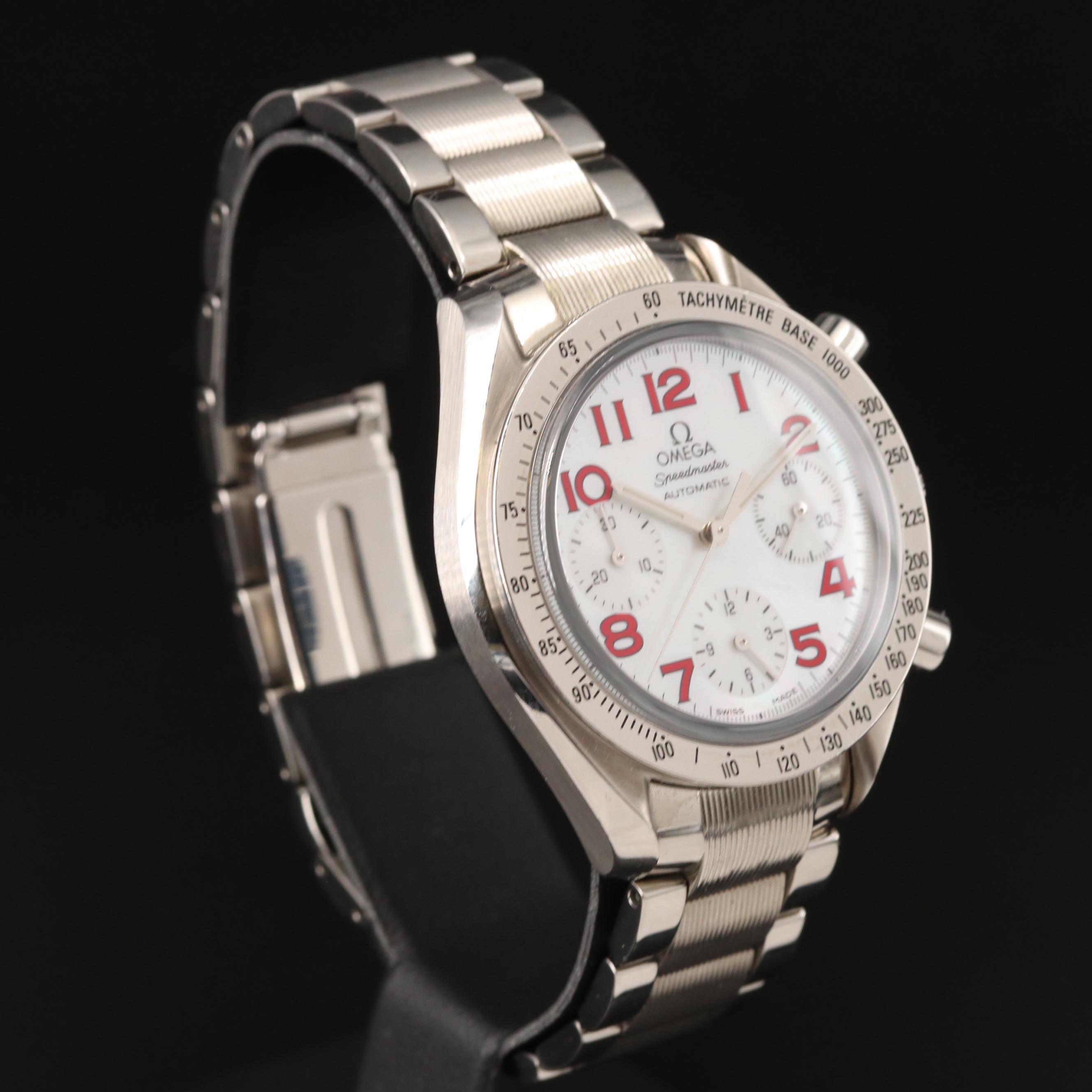 Omega "Speedmaster" Reduced Automatic Wristwatch with Mother of Pearl ...