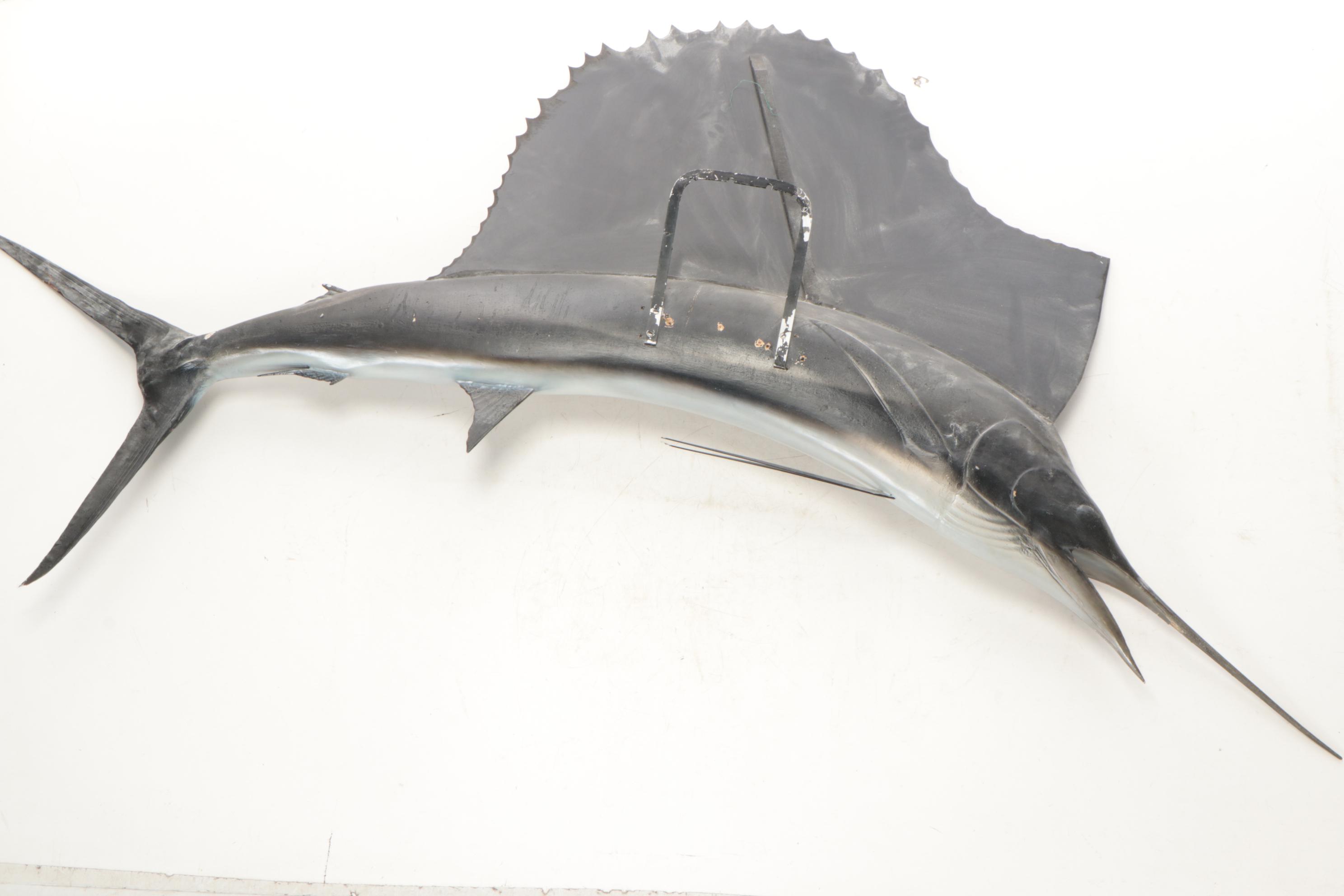 Blue Sailfish Fiberglass Fish Wall Mount | EBTH