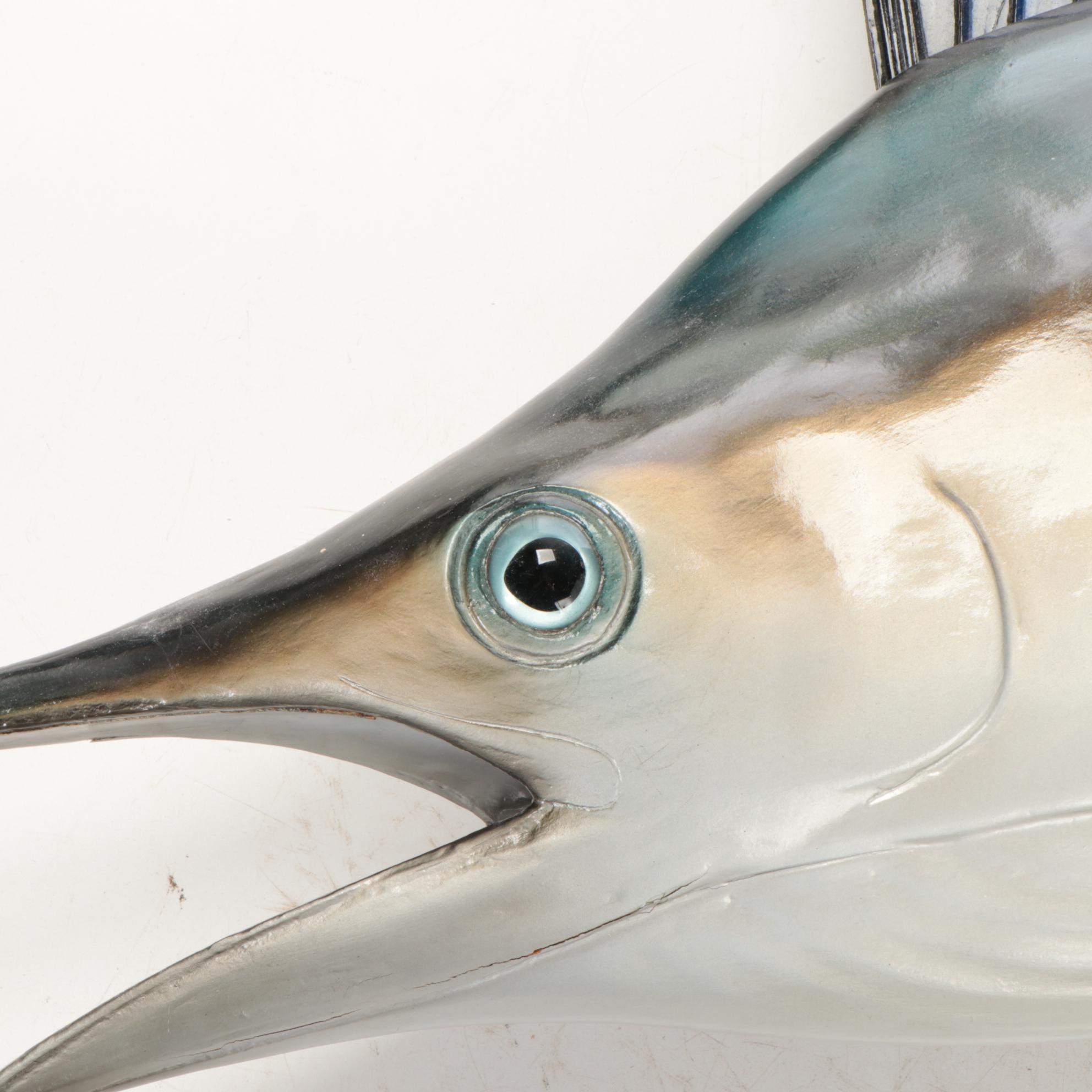 Blue Sailfish Fiberglass Fish Wall Mount | EBTH