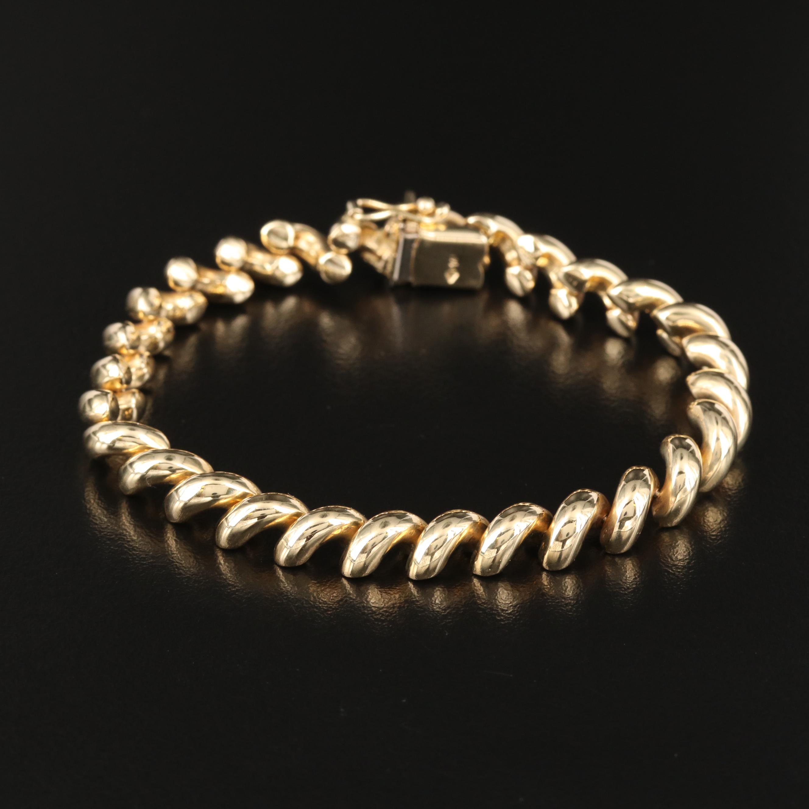 14K San Marco Chain Bracelet | EBTH