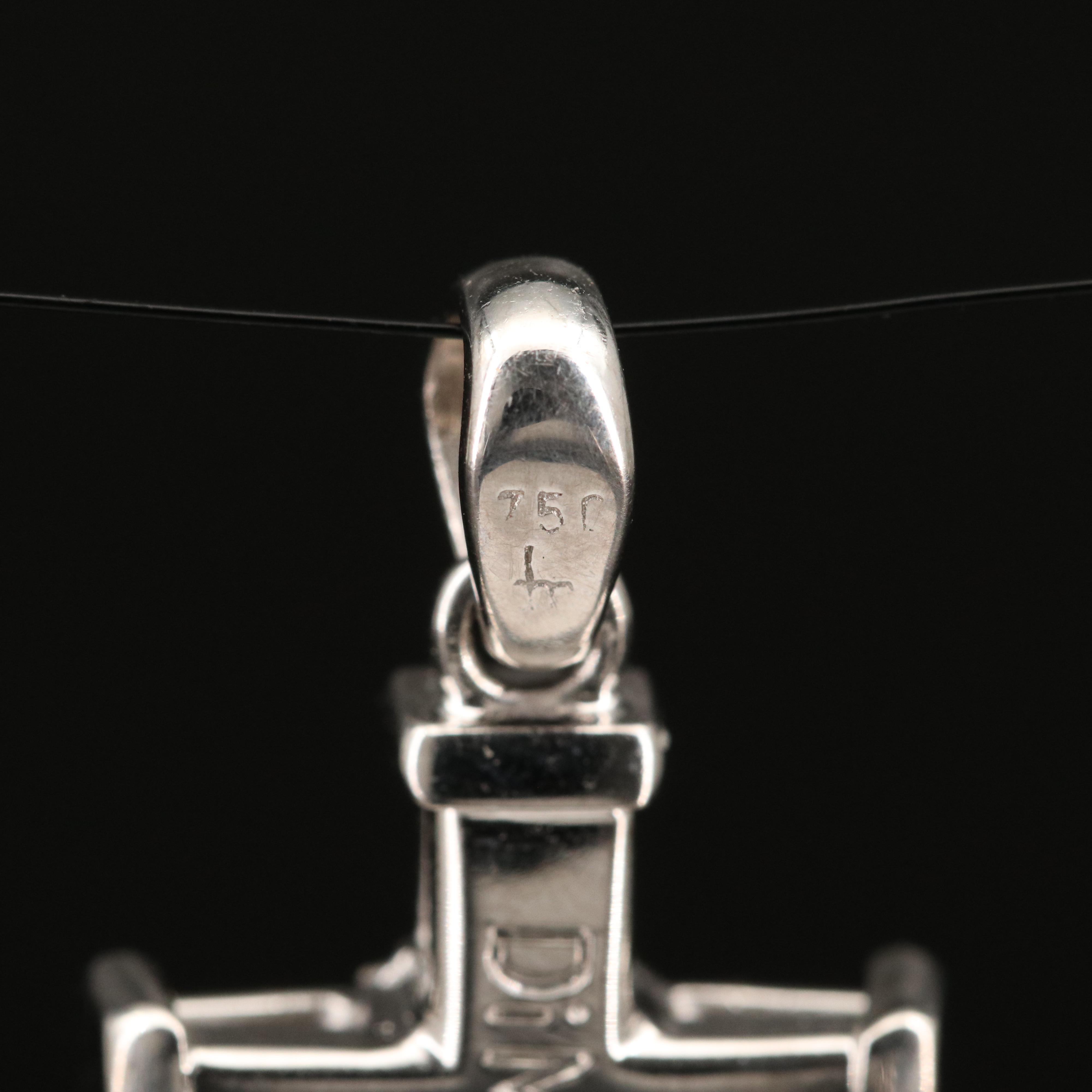 Italian Di Modolo 18K Gold Diamond Cross Pendant | EBTH