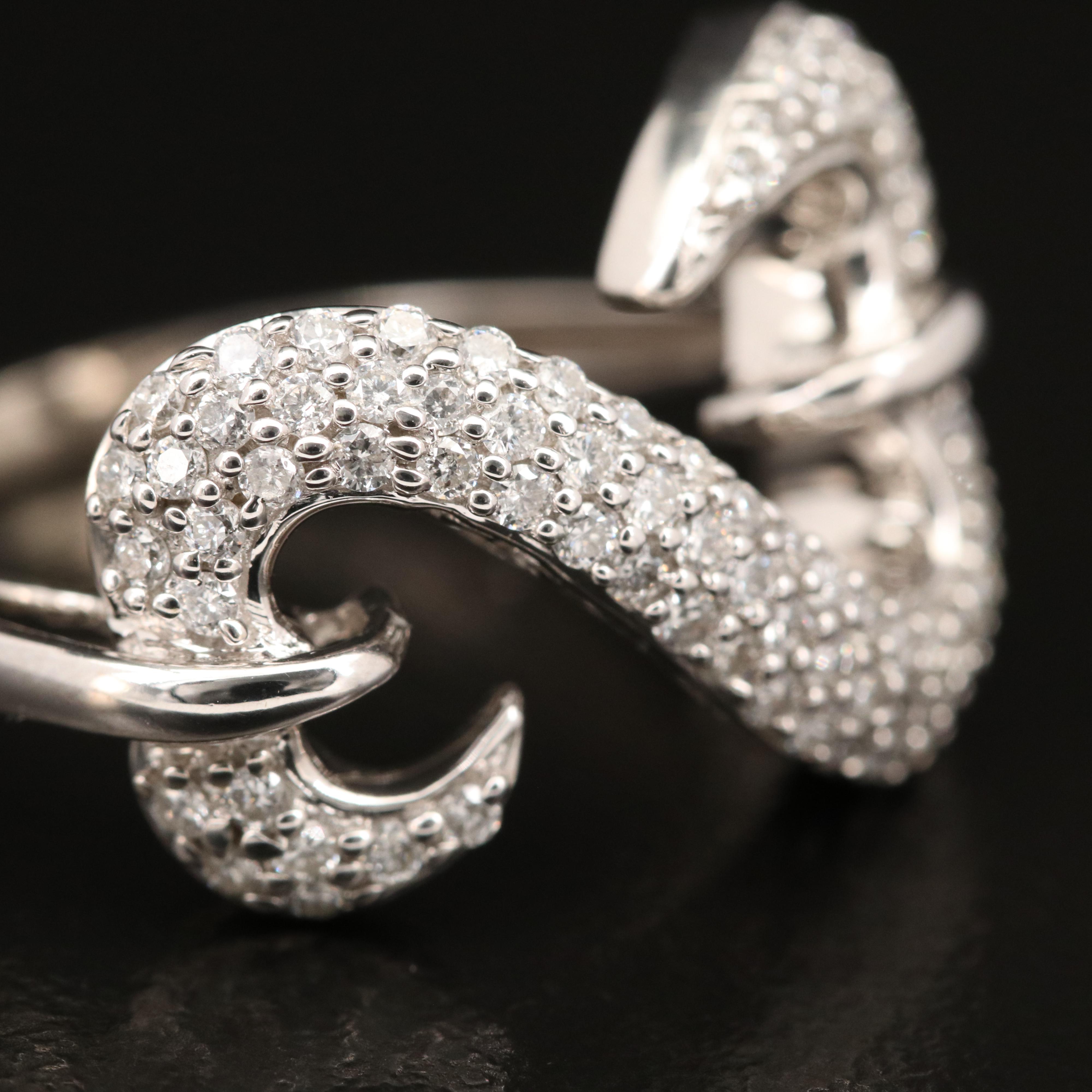 Jane Seymour "Open Heart" 14K Diamond Ring | EBTH