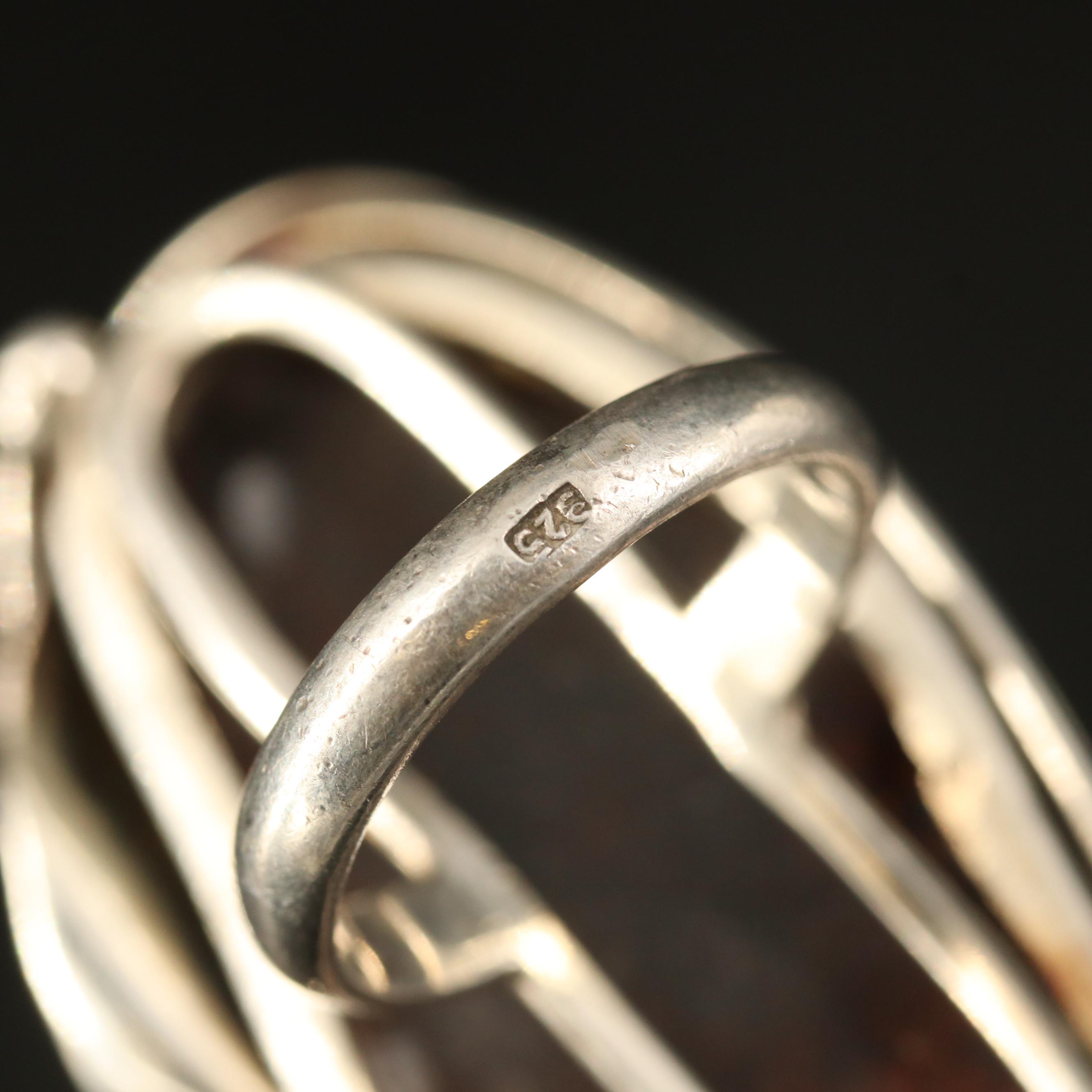 Vintage Sterling Copal Leaf Pointer Ring | EBTH
