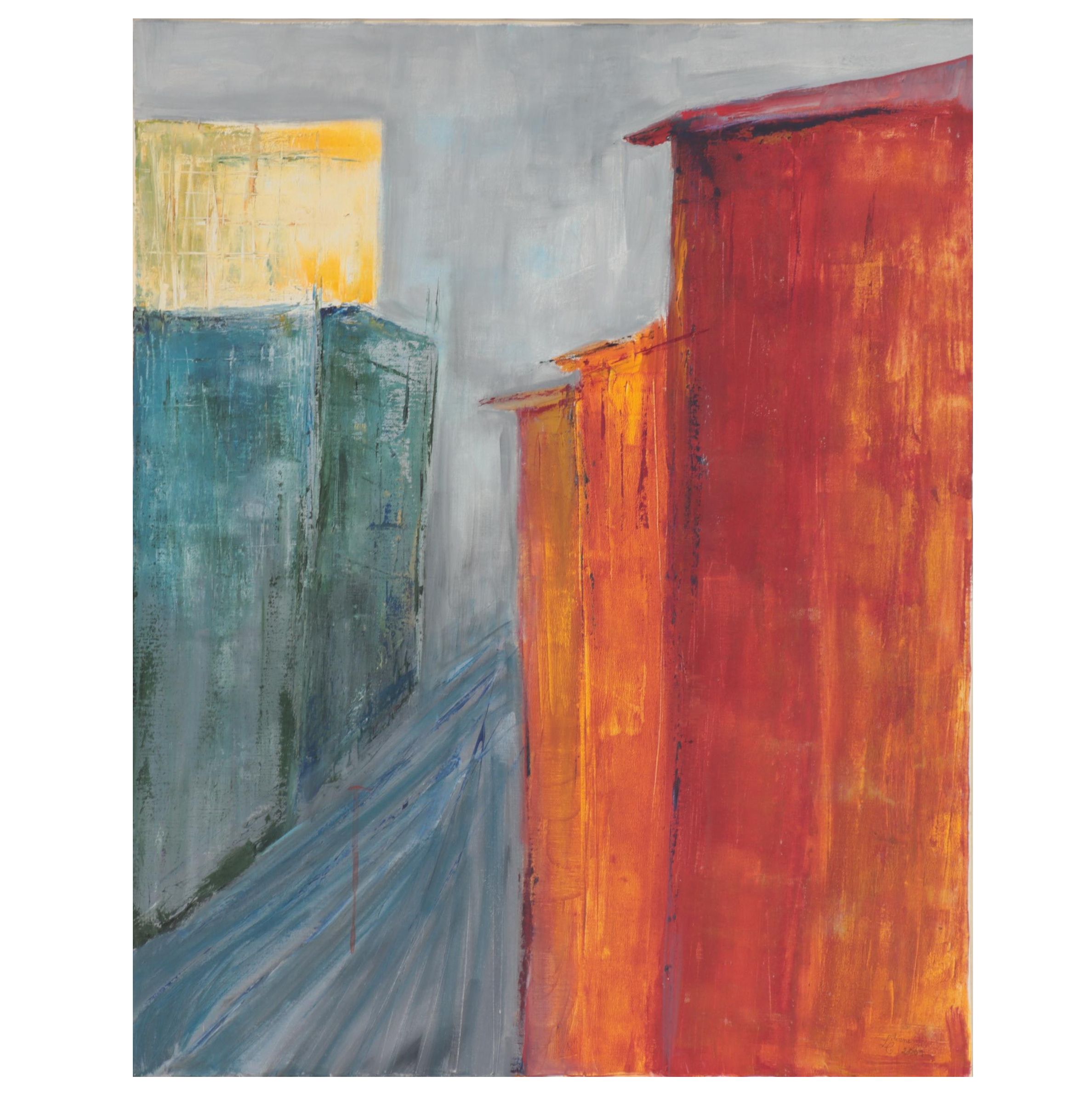 Abstract Street Scene Oil Painting, 2001 | EBTH