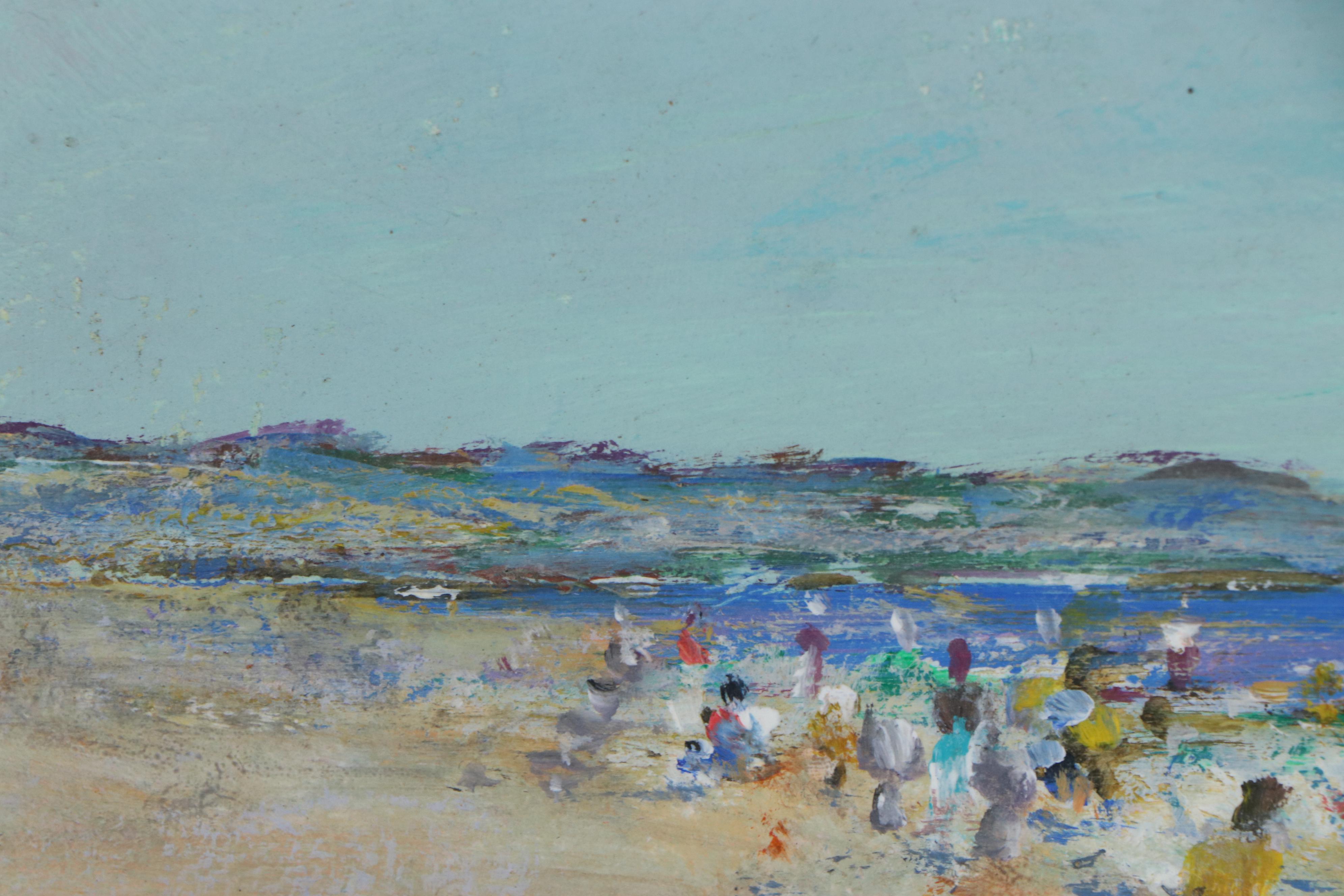 Donald Fraser Oil Painting of a Beach Scene | EBTH