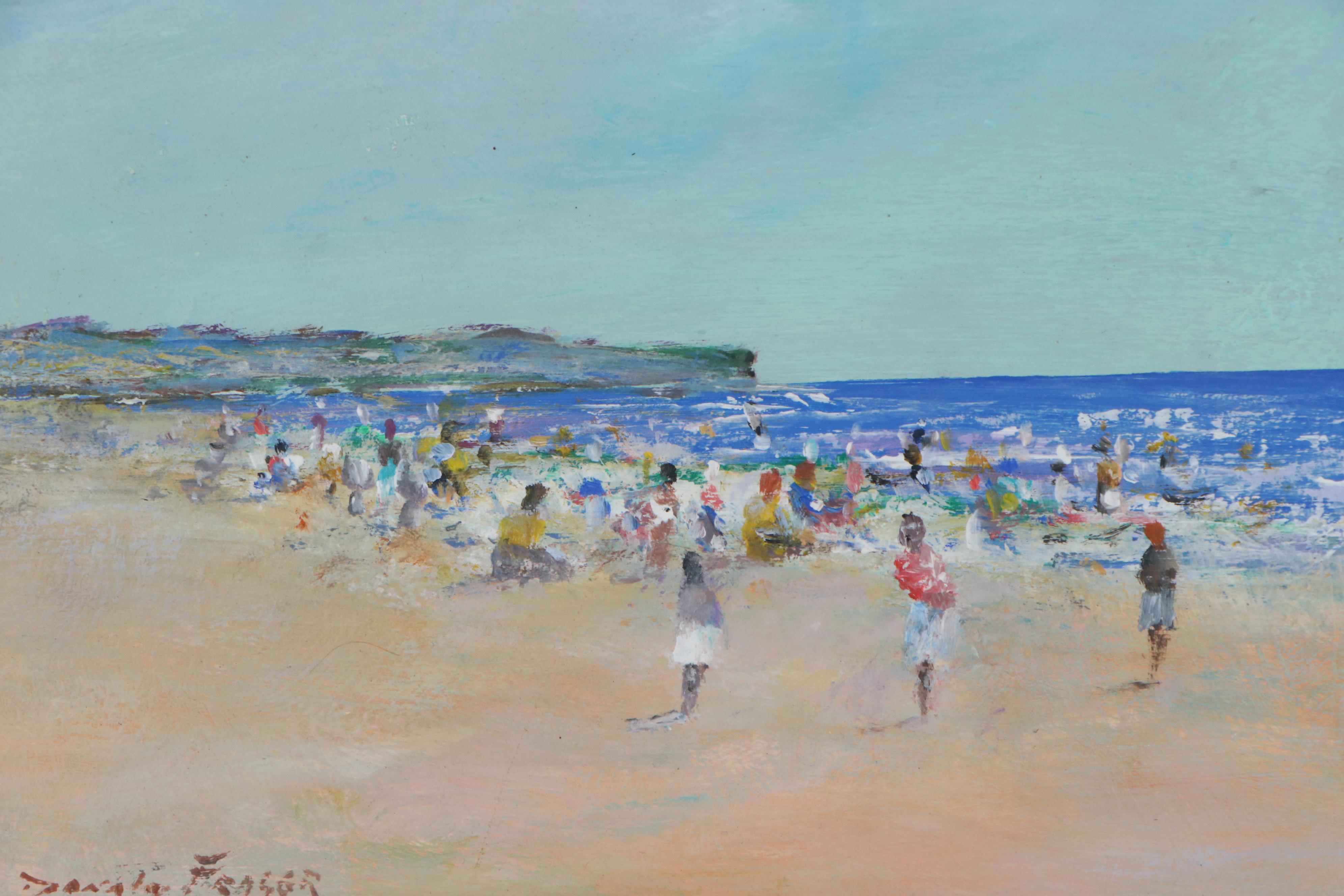 Donald Fraser Oil Painting of a Beach Scene | EBTH