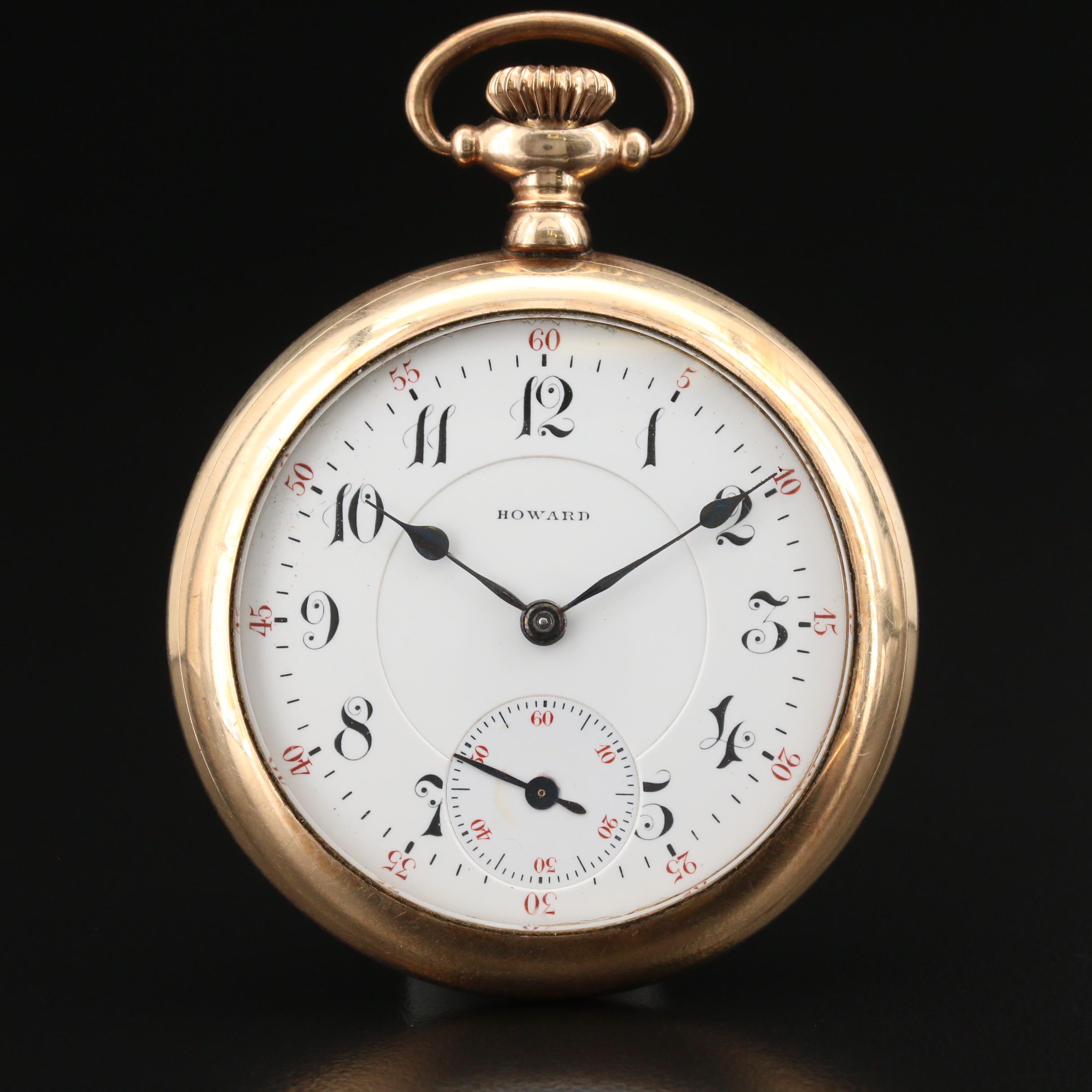 1913 Howard Gold Filled Pocket Watch | EBTH