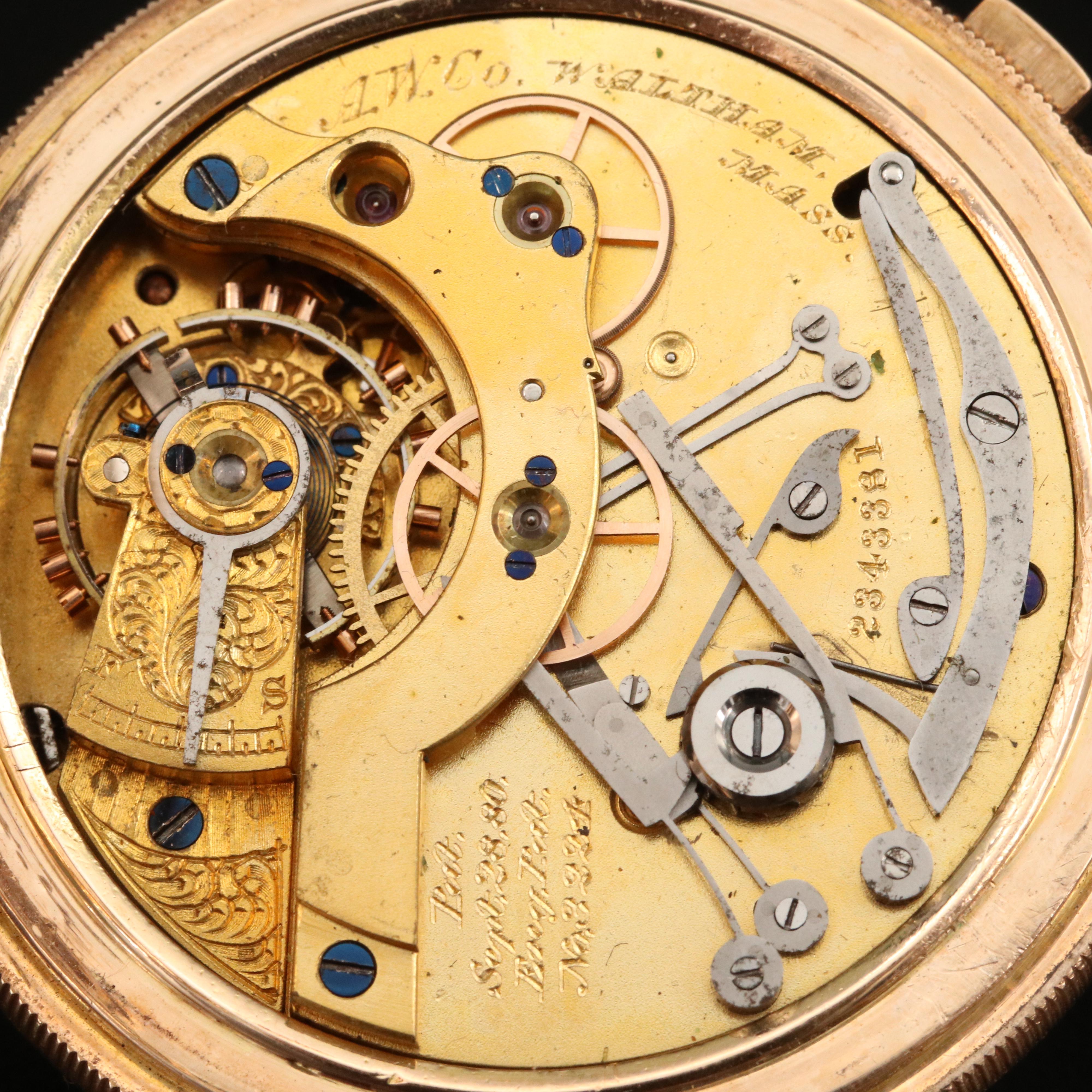 1883 A.W.Co. Waltham Chronograph Pocket Watch | EBTH
