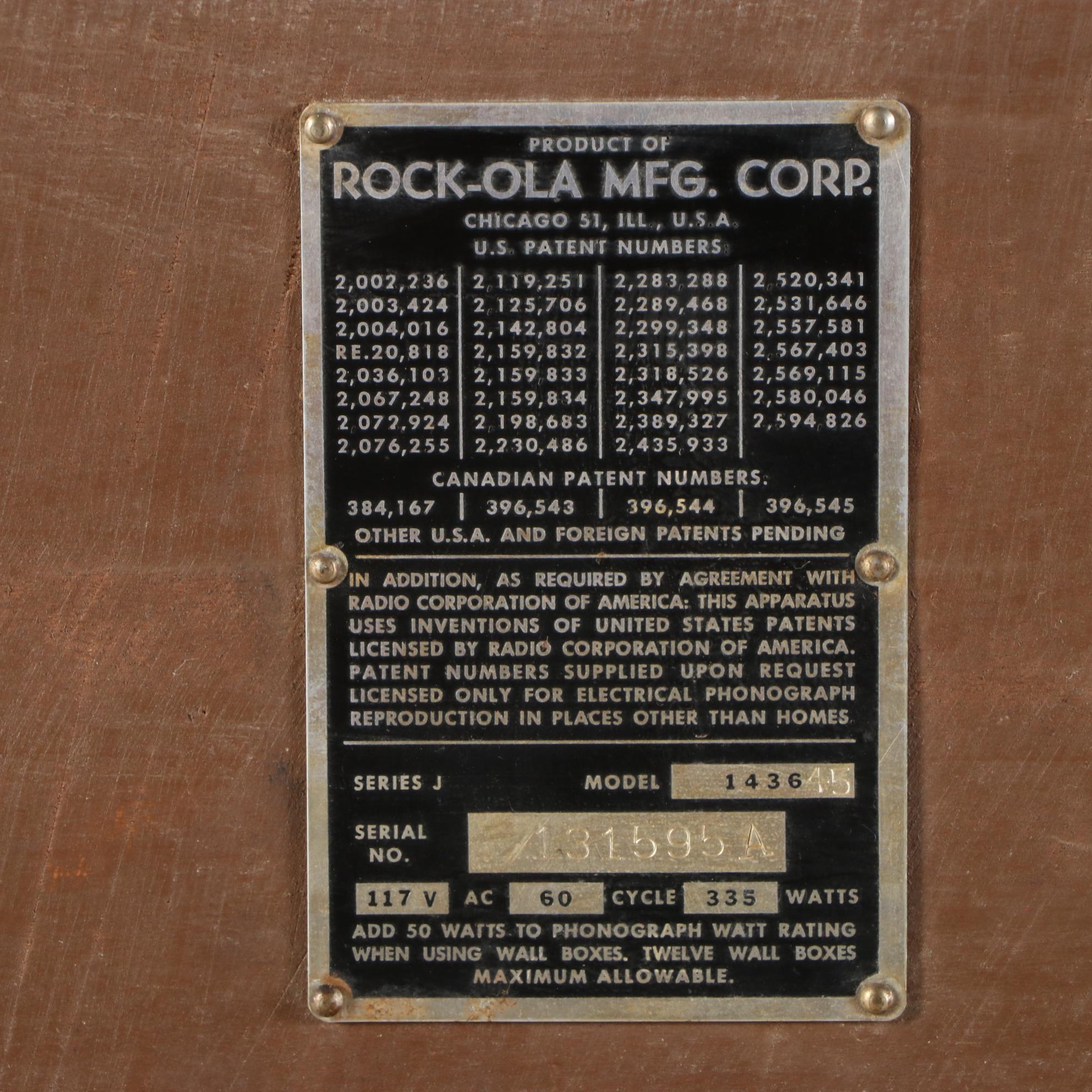 Rock-Ola "Fireball 120" Jukebox | EBTH