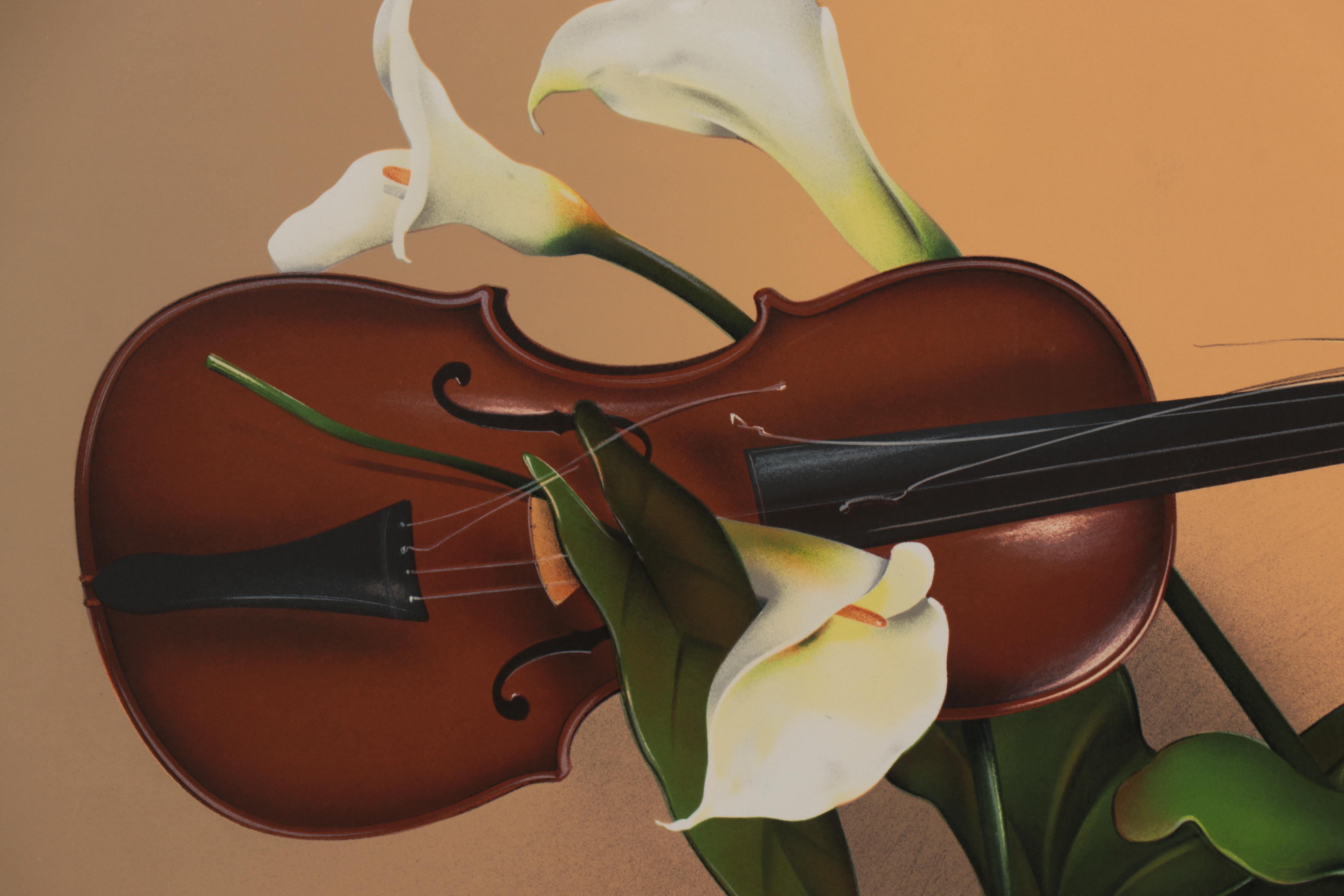 Still Life Lithographs after Jean-Paul Donadini with Violin | EBTH