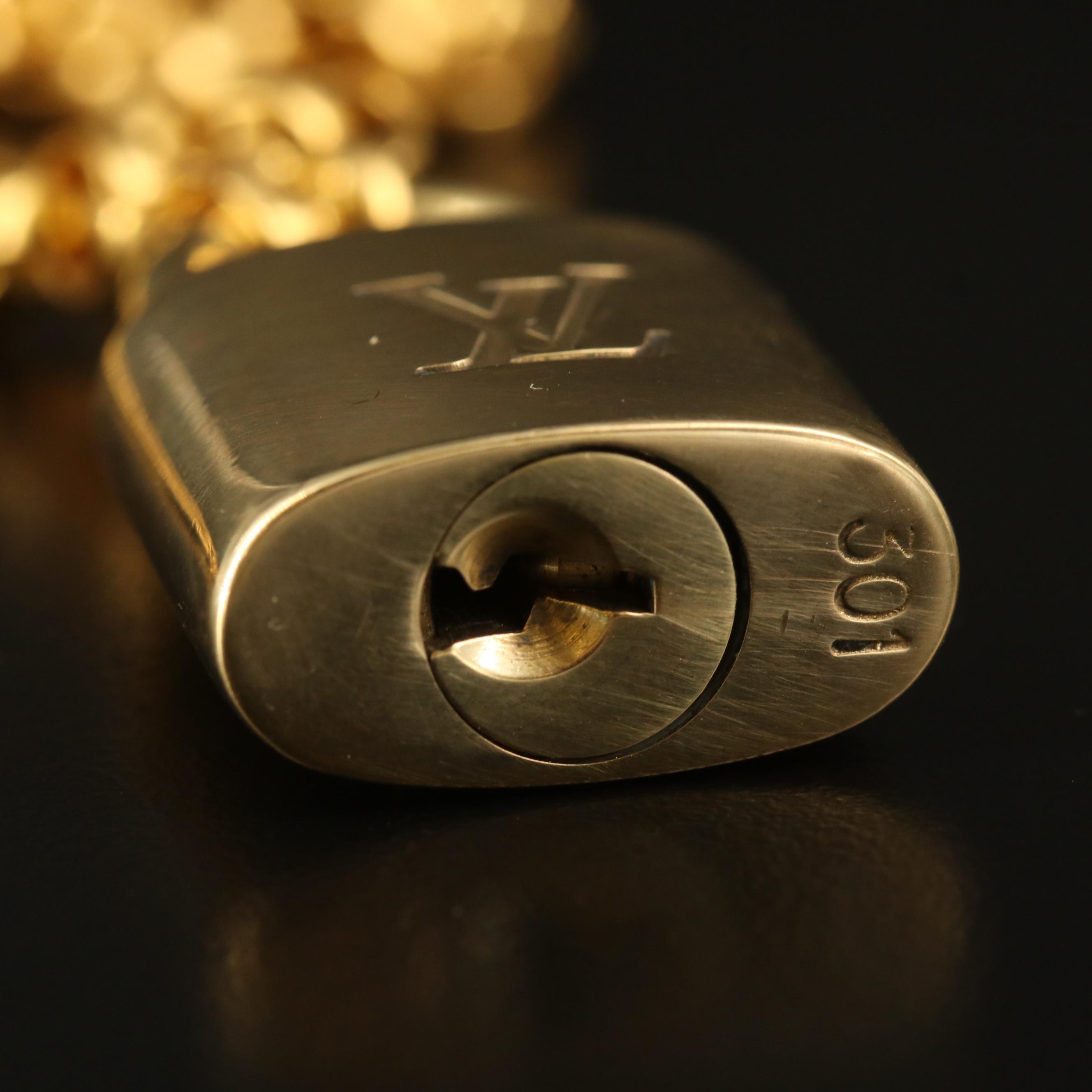 Louis Vuitton Lock on Rolo Station Necklace | EBTH