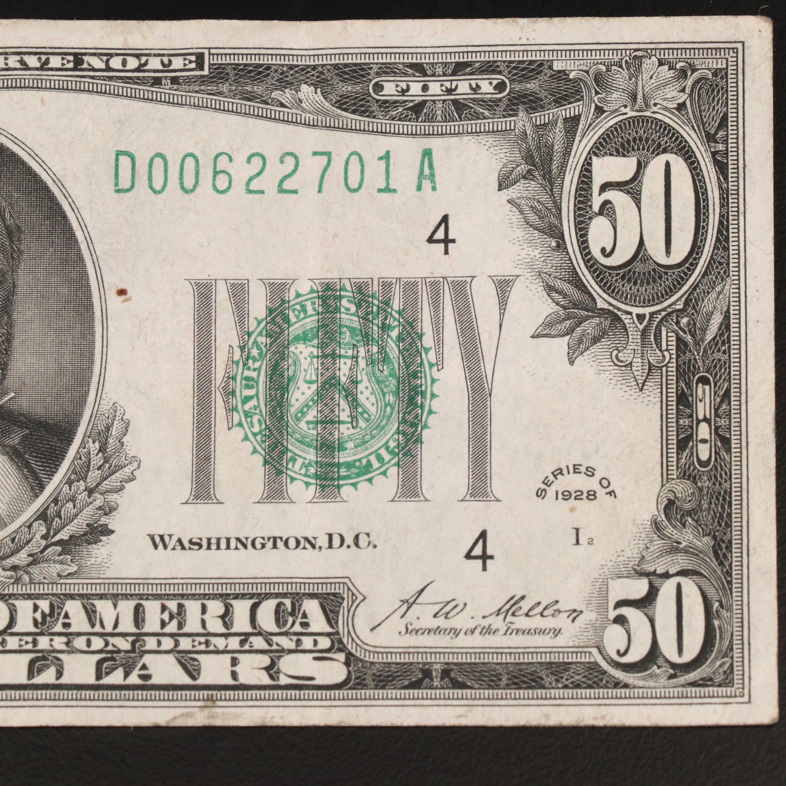 Series of 1928 $50 Federal Reserve Note | EBTH