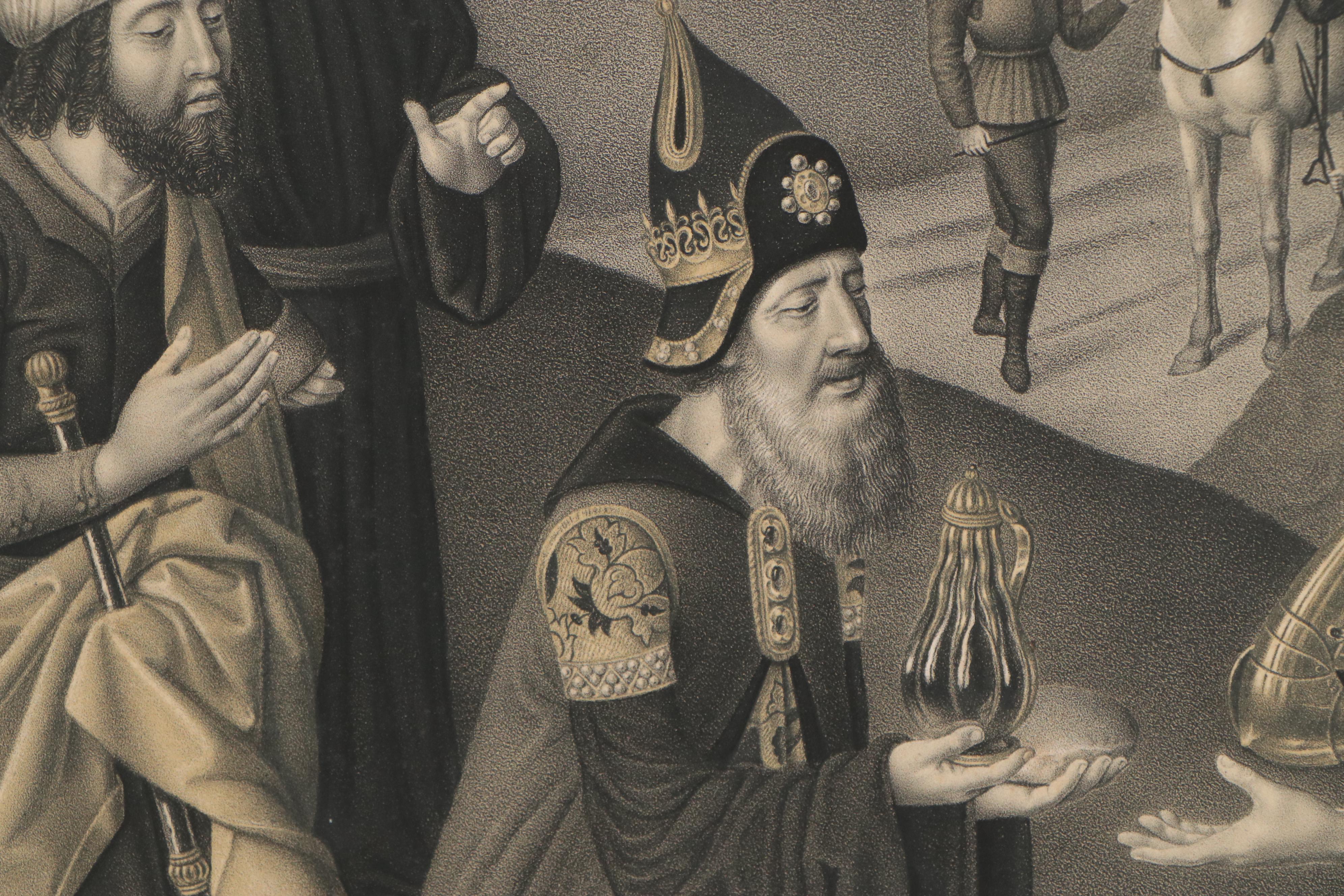 Johann Nepomuk Strixner Lithograph "The Meeting of Abraham and ...