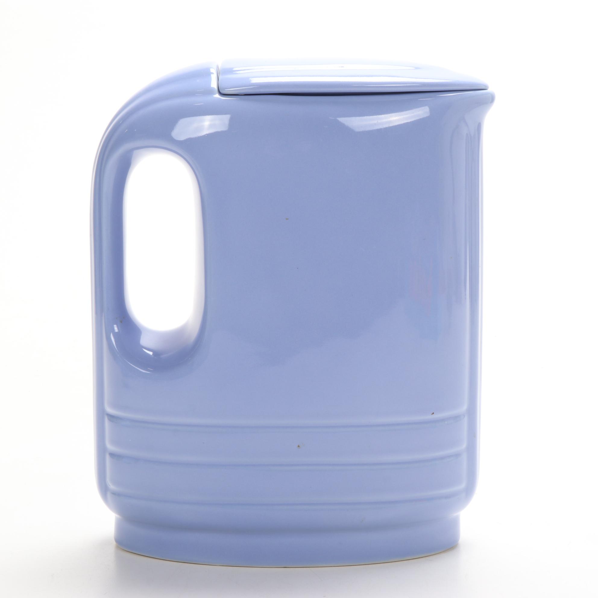 Hall Ceramic Periwinkle Pitcher and Sky Blue Teapot, Mid to Late 20th ...
