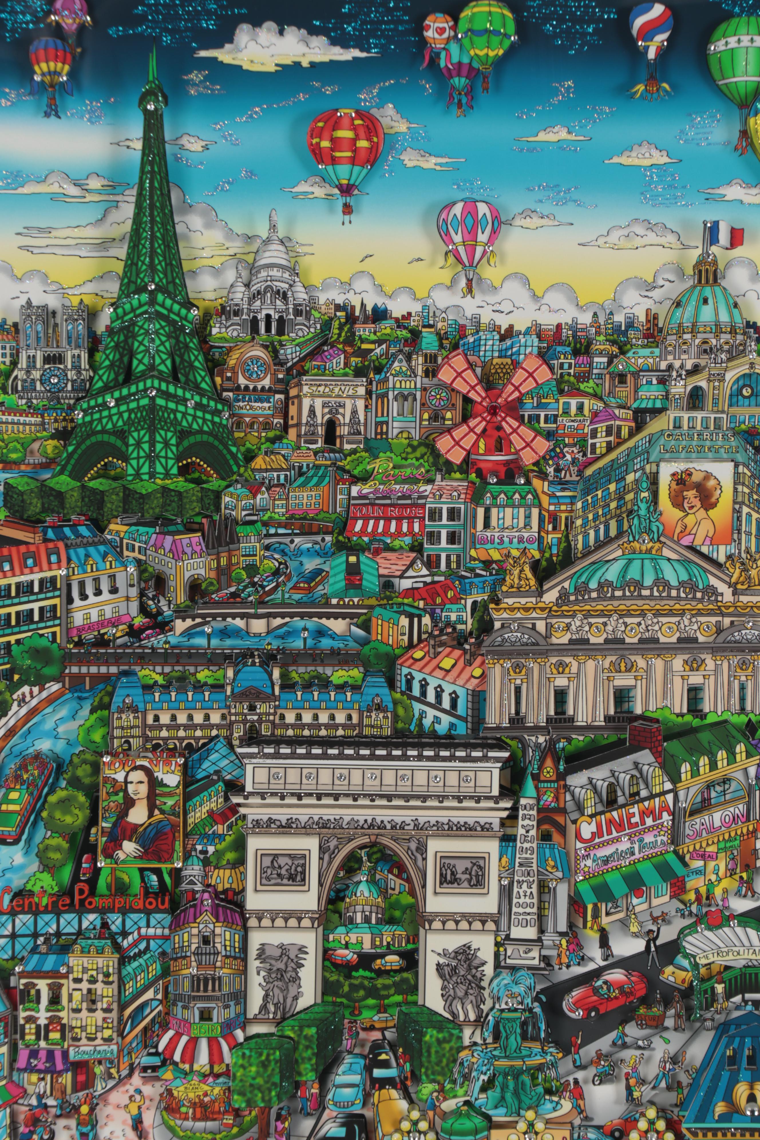 Charles Fazzino Mixed Media Collage "Under the Paris Sky," 2018 | EBTH
