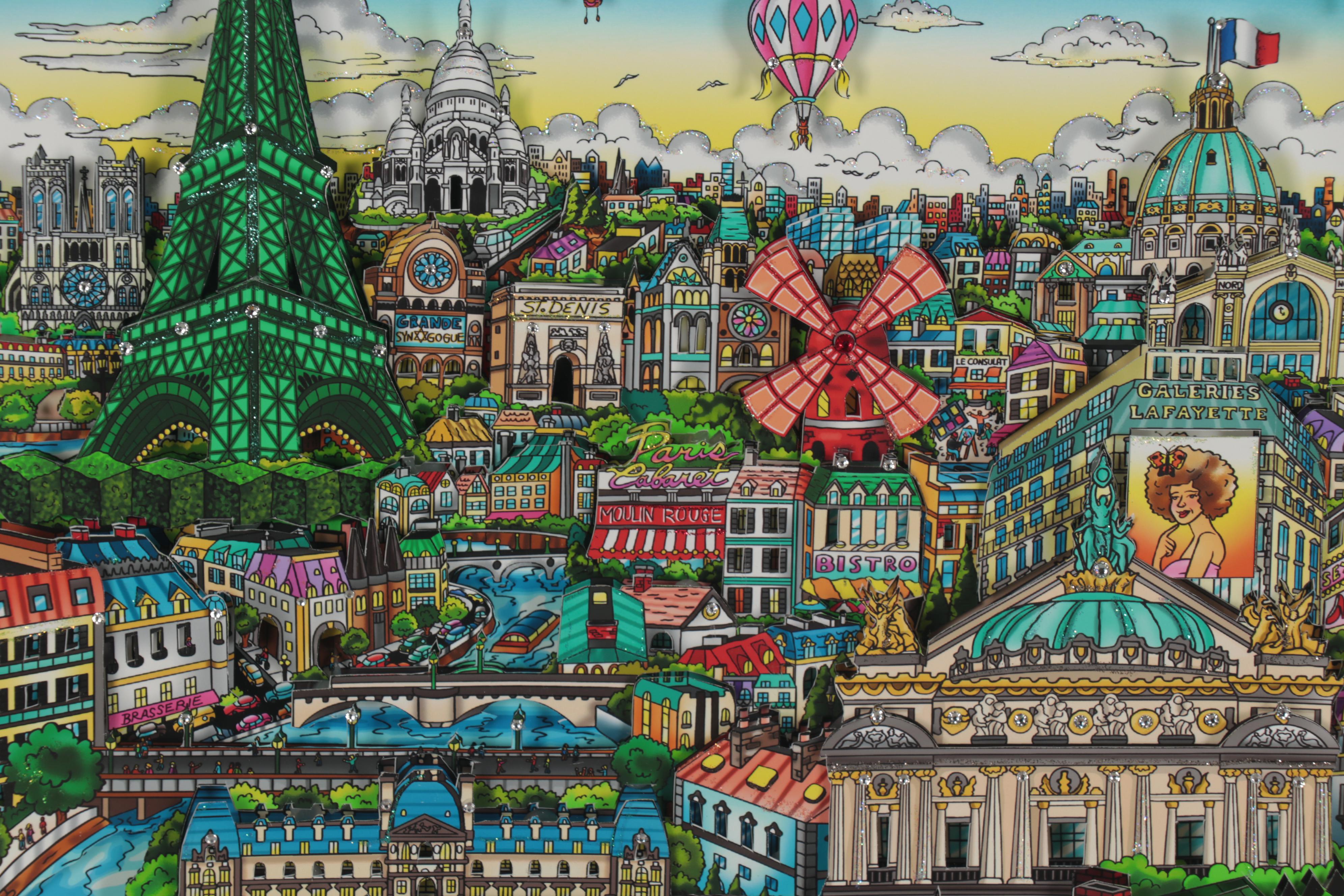 Charles Fazzino Mixed Media Collage "Under the Paris Sky," 2018 | EBTH