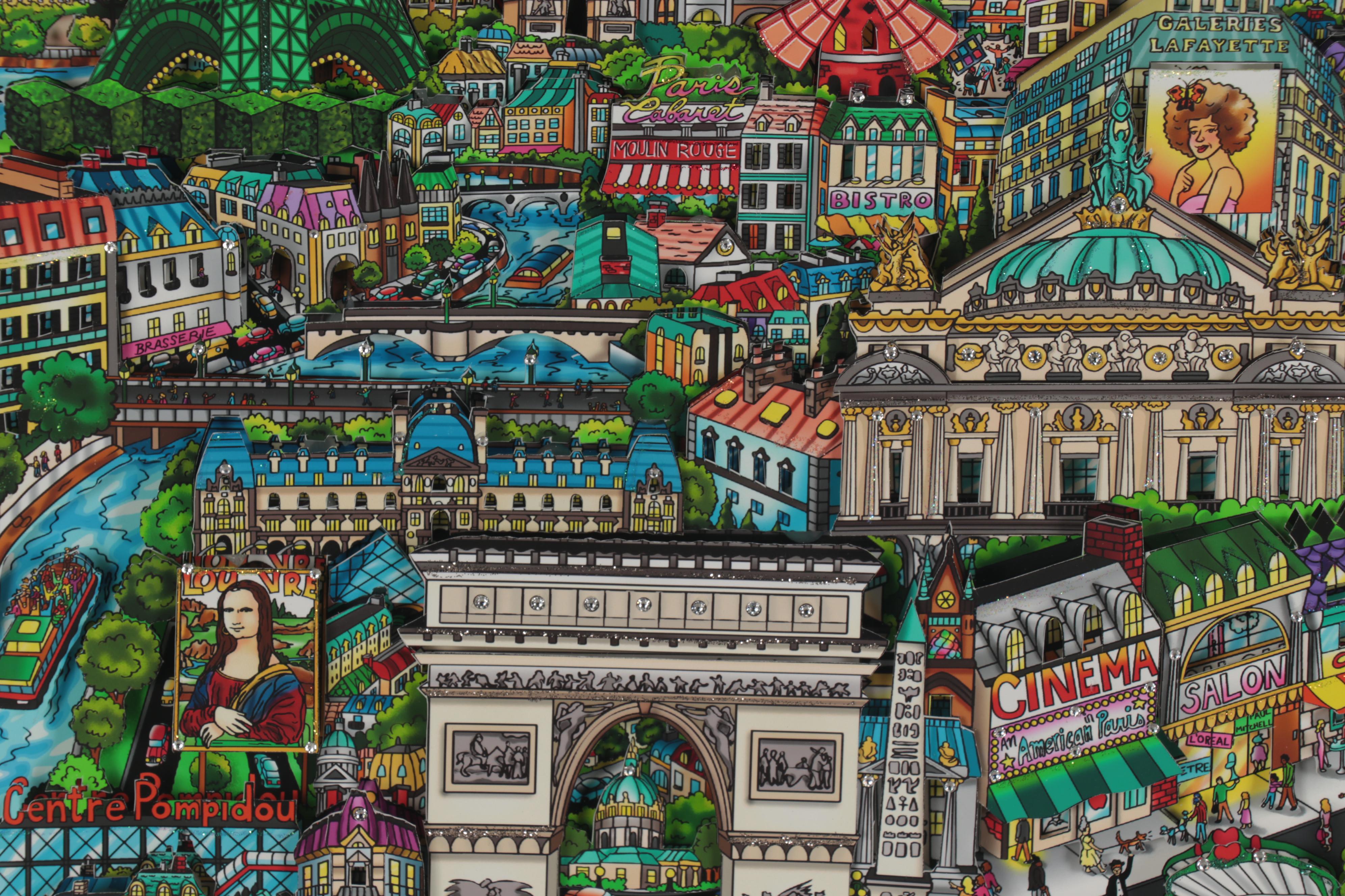 Charles Fazzino Mixed Media Collage "Under the Paris Sky," 2018 | EBTH