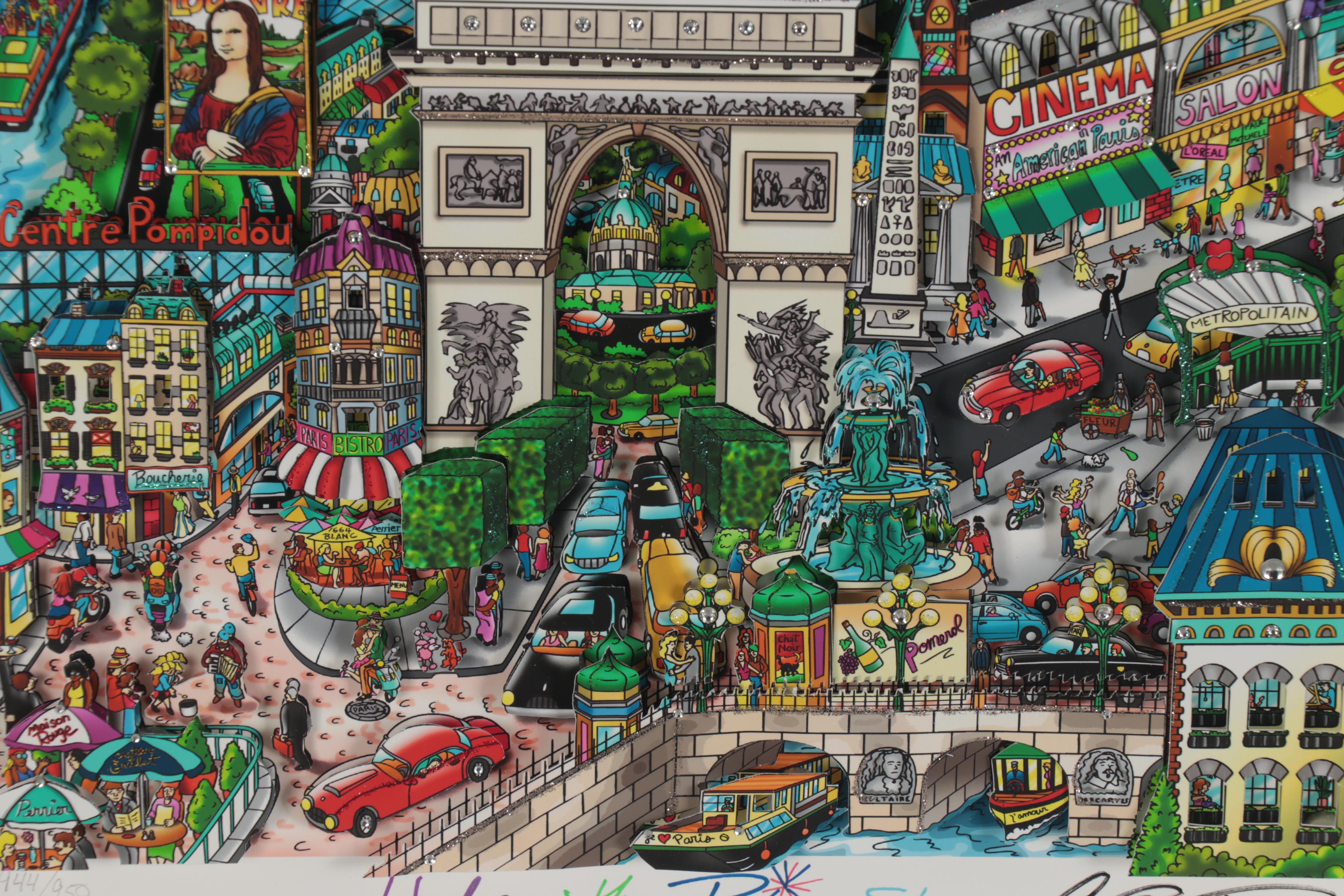 Charles Fazzino Mixed Media Collage "Under the Paris Sky," 2018 | EBTH